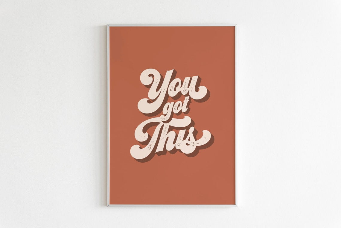 You Got This Wall Art,Boho Poster,Terracotta Print,Brown Beige Print ...