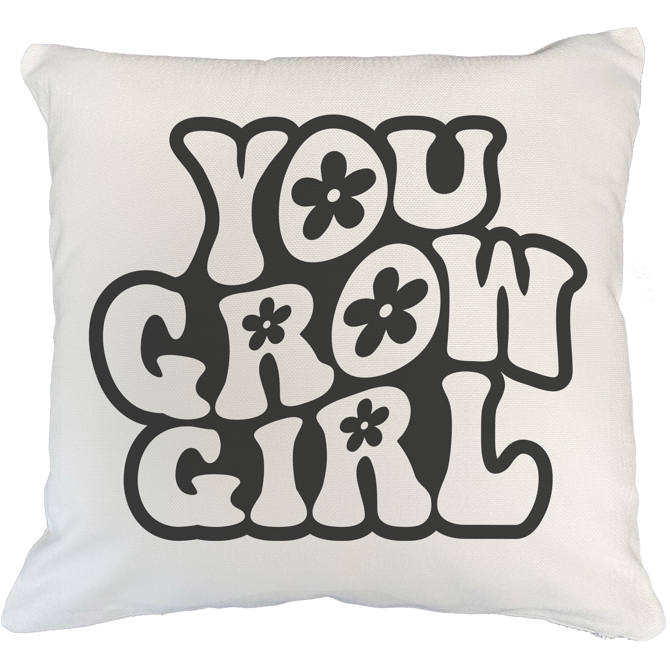 You Grow Girl, Quote About Maturity or Growth, Groovy Retro Wavy Text ...