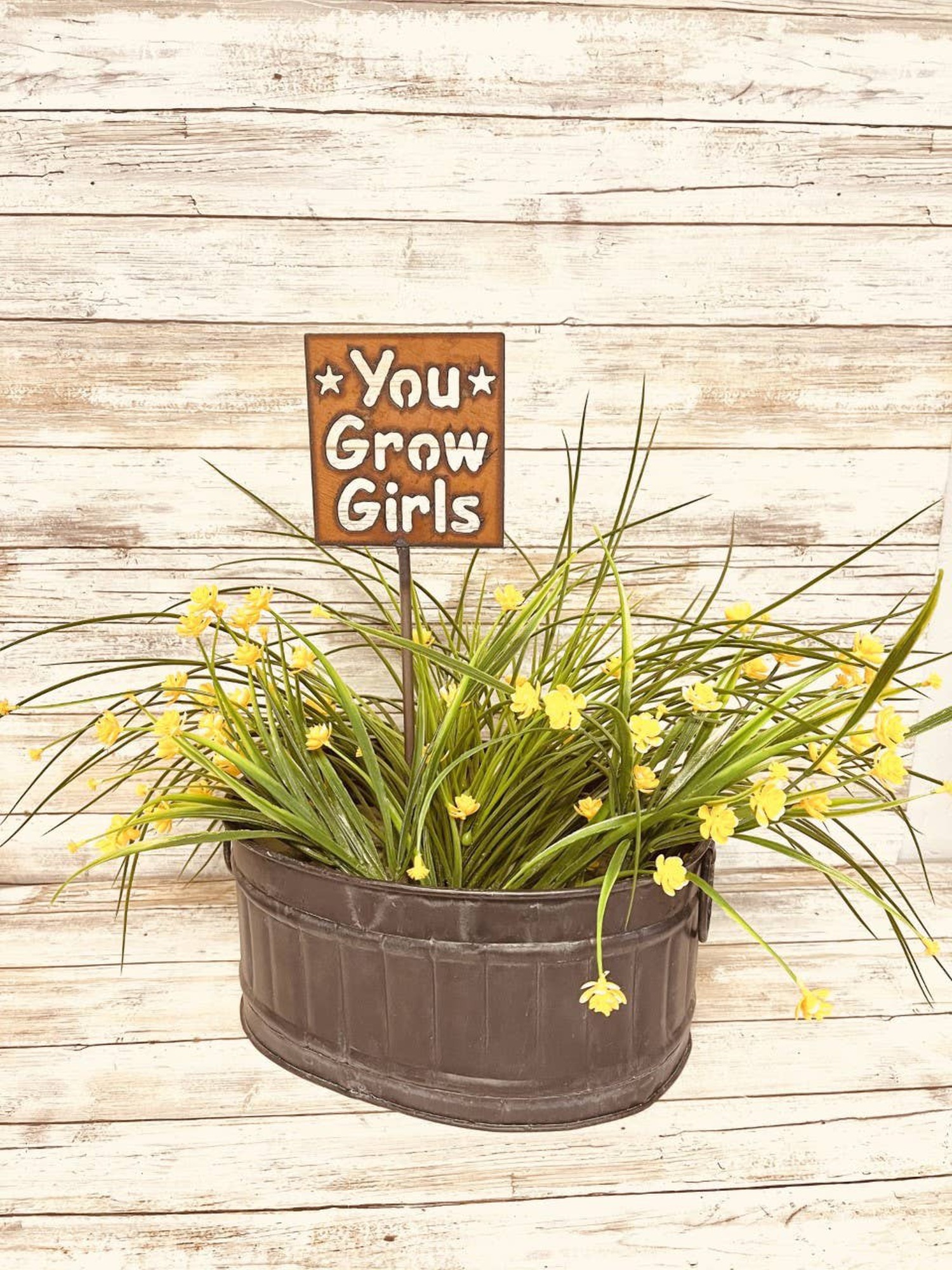 You Grow Girls Plant Stake Plaque Garden - Walmart.com