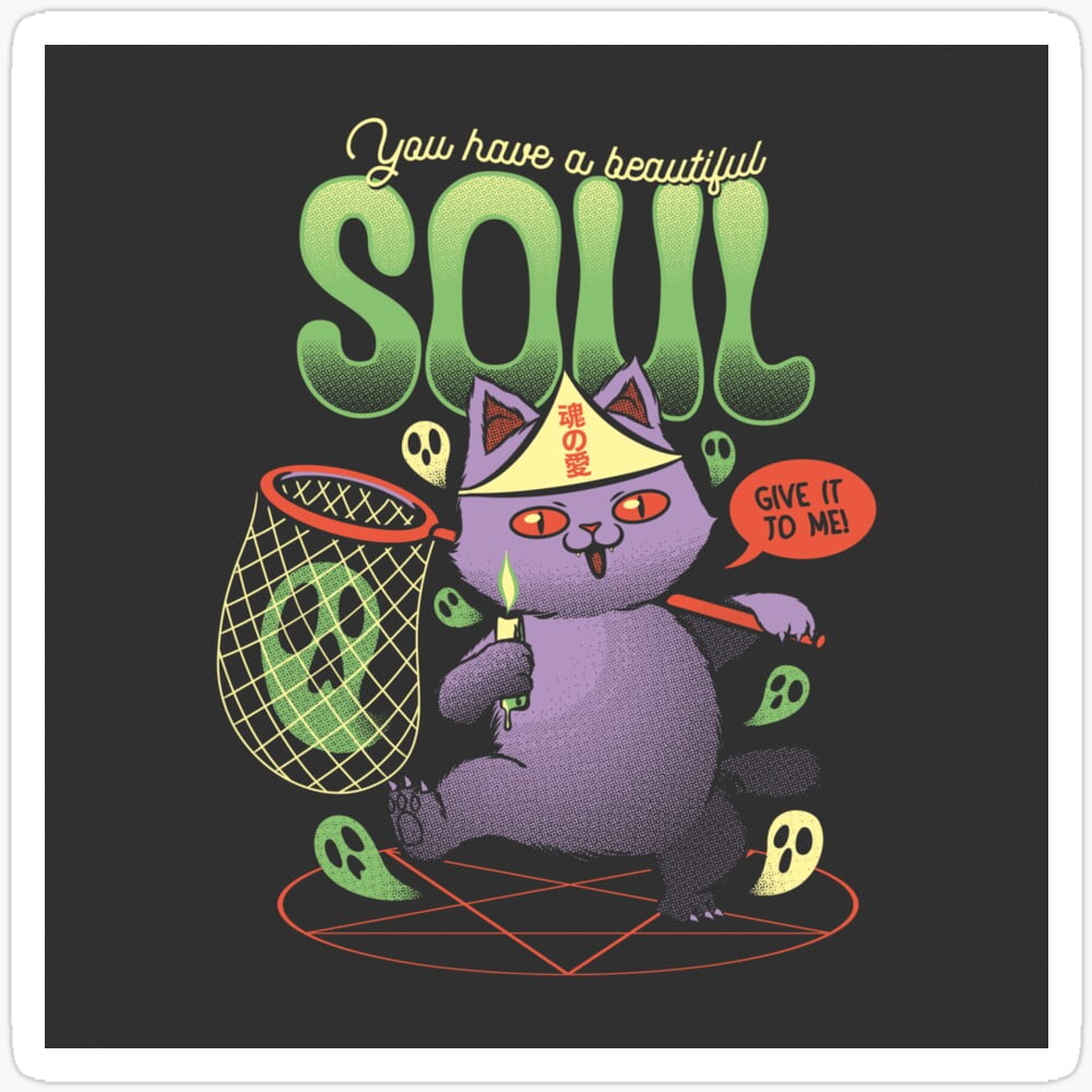 You Have A Beautiful Soul - Give It To Me Purple Cat Sticker Phone ...