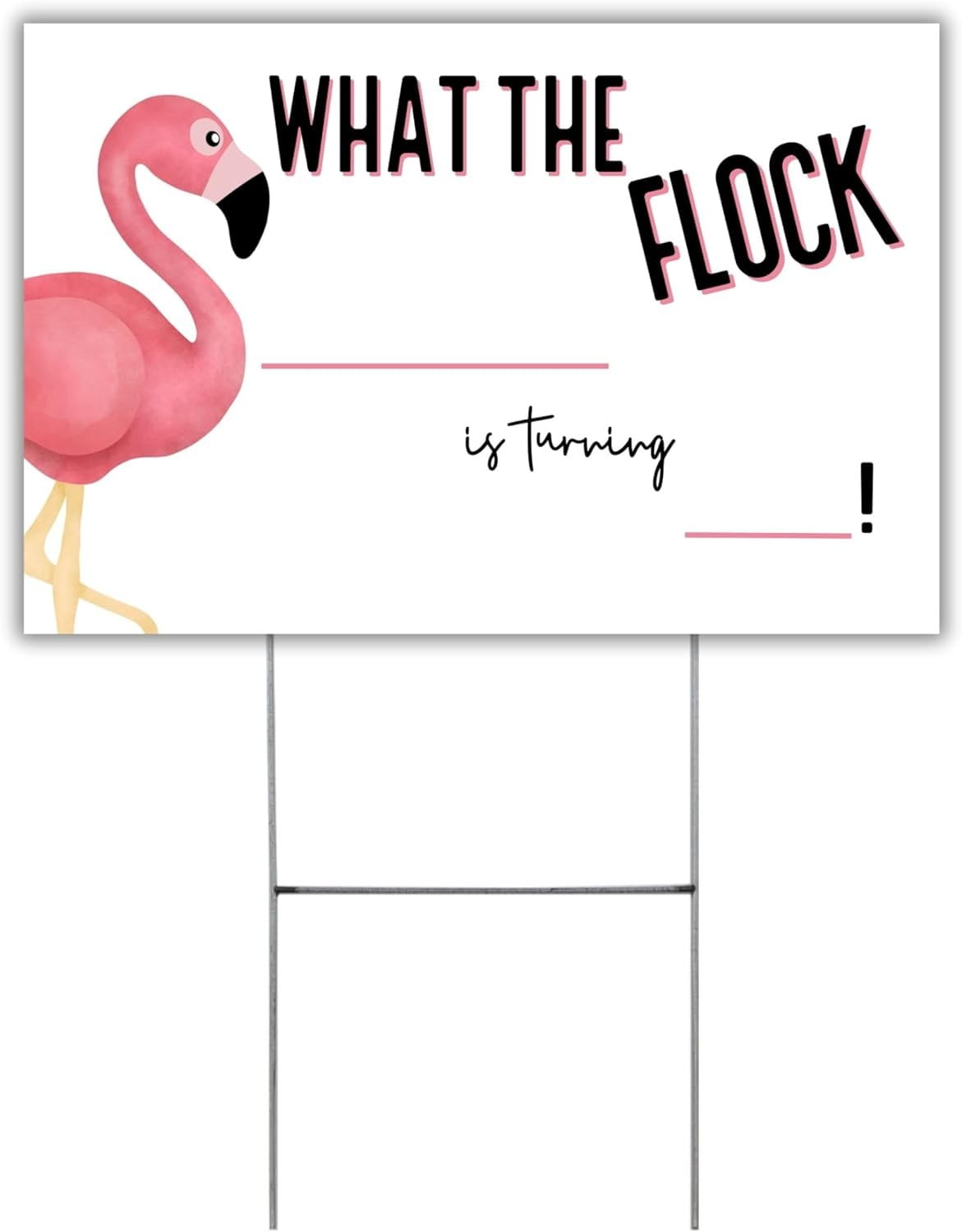 You Have Been Flocked Pink Flamingo Yard Sign 12 x 18 with H Frame ...