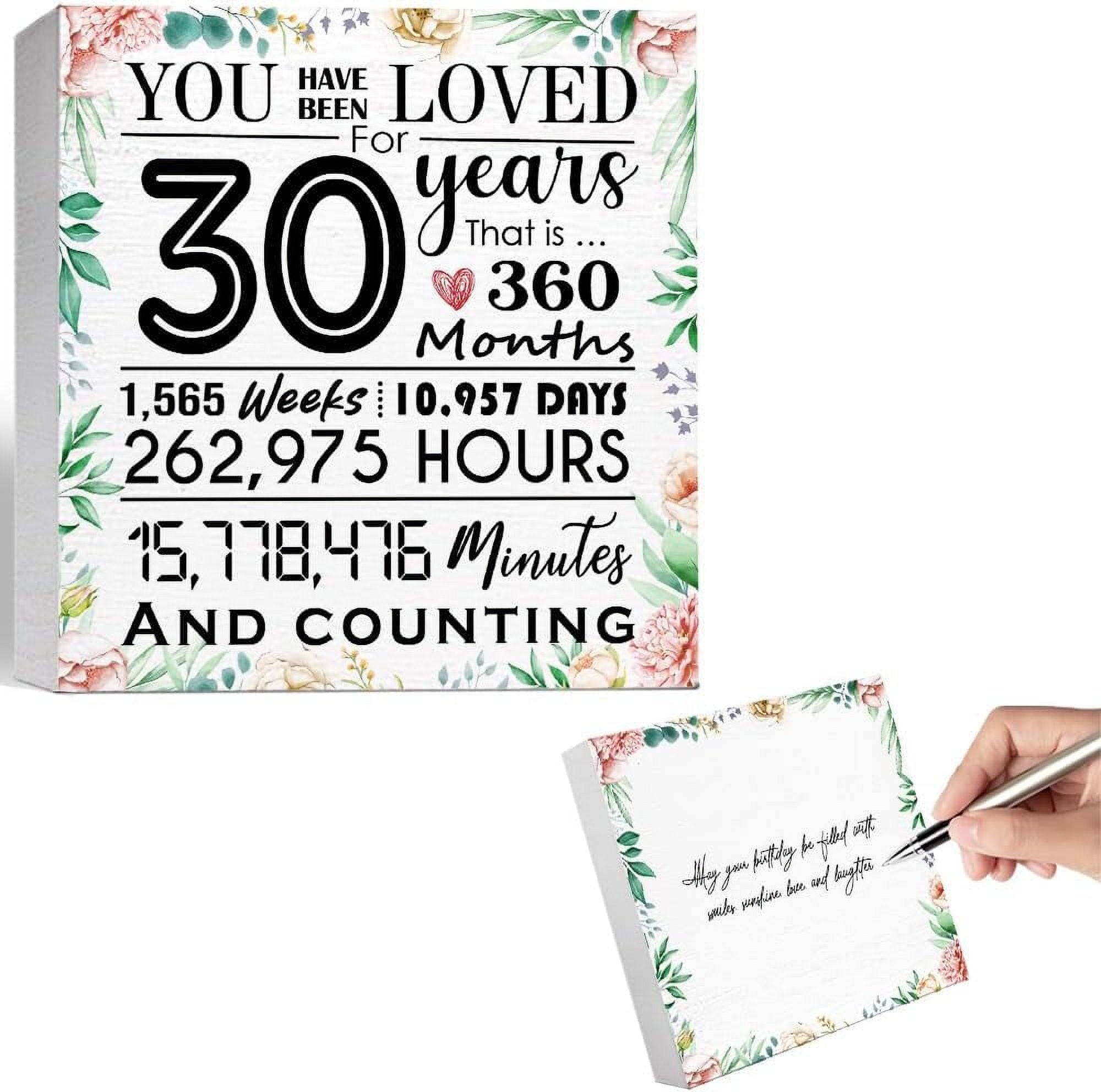 You Have Been Loved for 30 Years Wooden Block Sign,30th Birthday ...