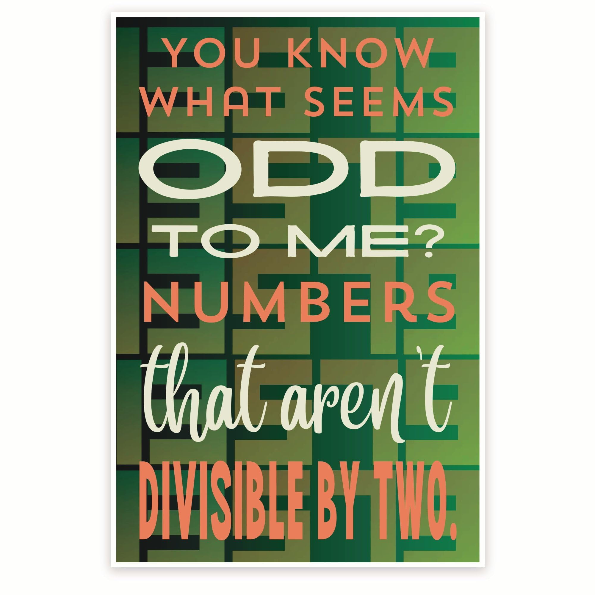 You Know What Seems Odd - Funny Punny Math Class - Math Classroom ...