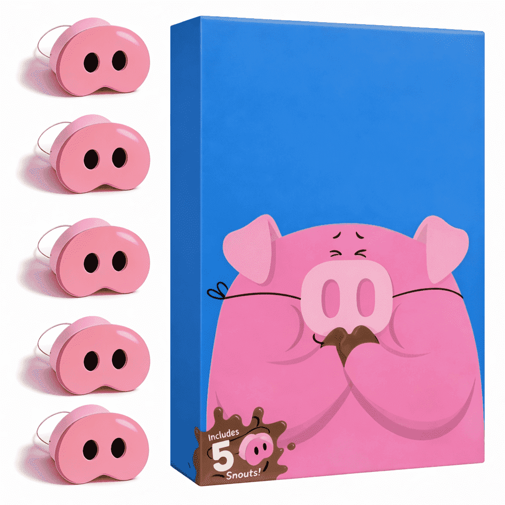 You Laugh You Lose Game for Adults, Hilarious Pig Nose Party Game with ...