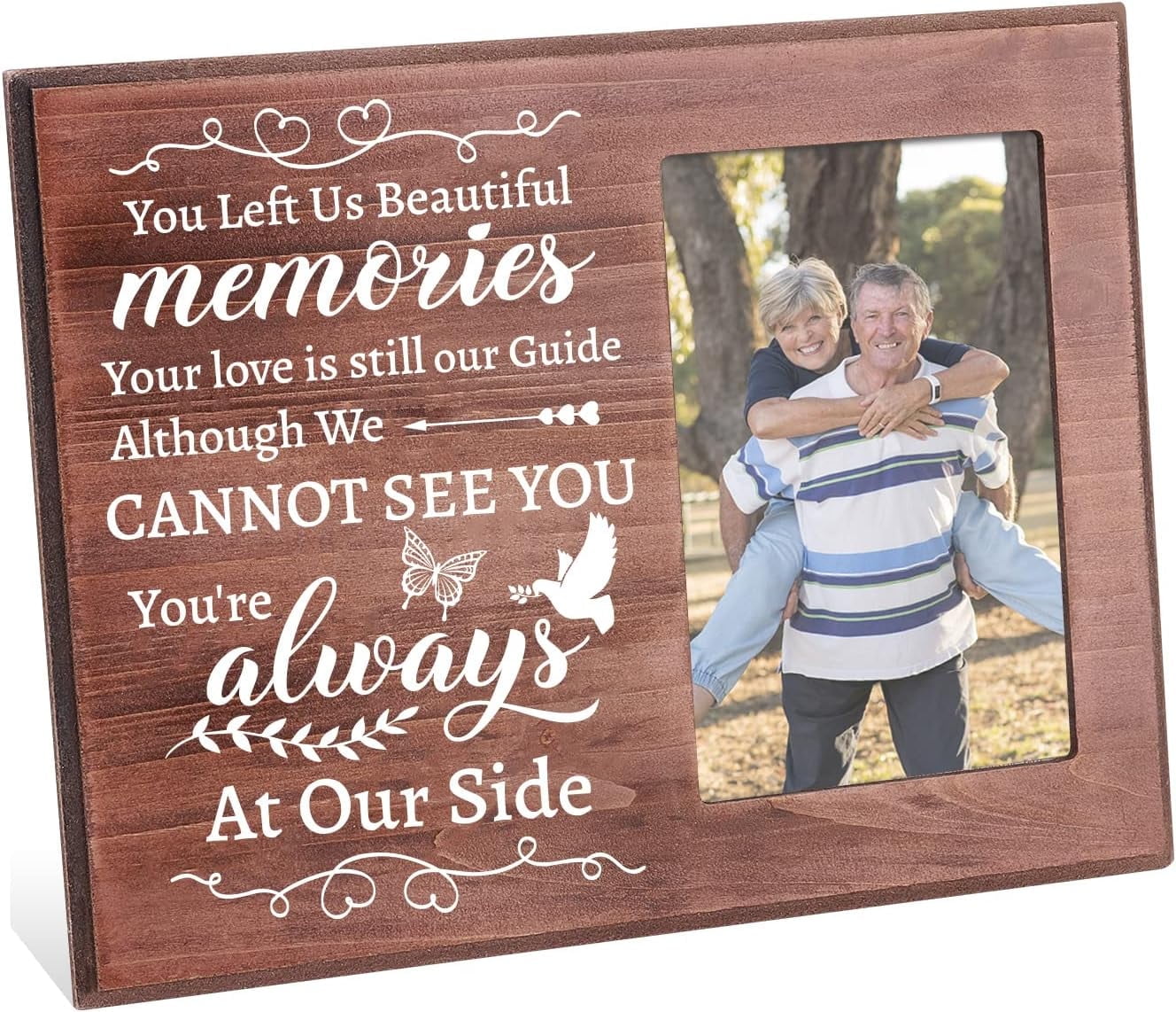 You Left Us Beautiful Memories Picture Frame 4x6 inch Sympathy Gifts ...