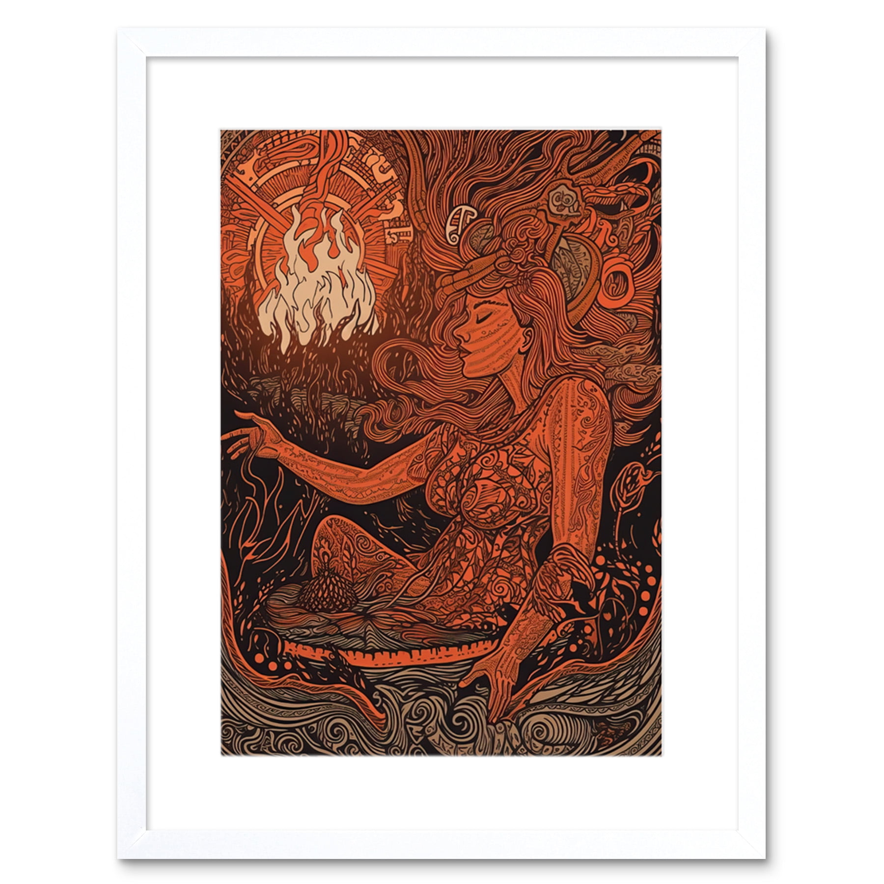 You Light my Fire The Temptress Concept Art Artwork Framed Wall Art ...