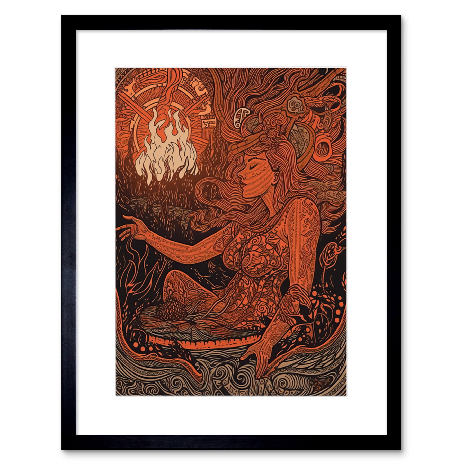 You Light my Fire The Temptress Concept Art Artwork Framed Wall Art ...