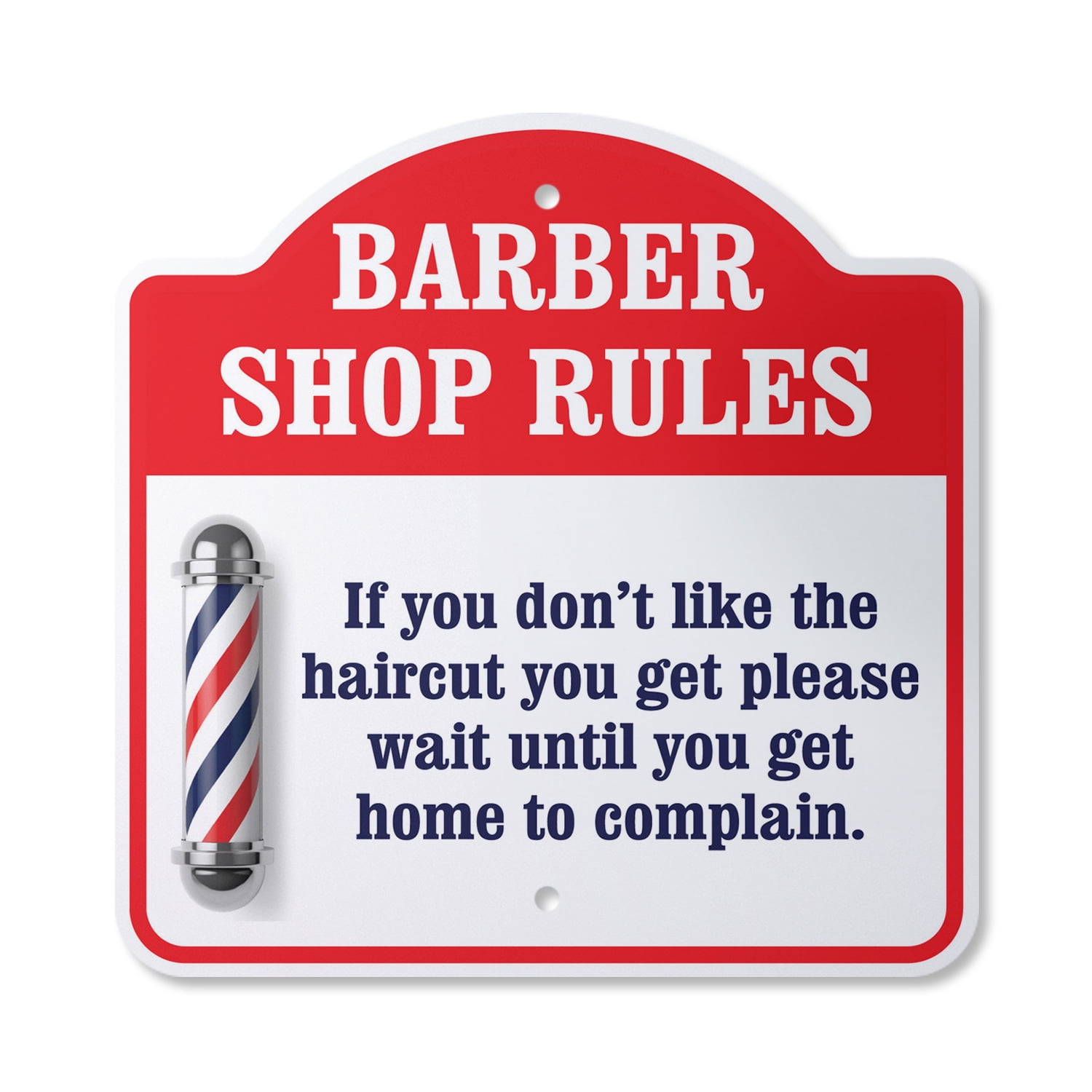 If You Don't Like Your Haircut Barber Shop Rules 12" X 12" Sign ...