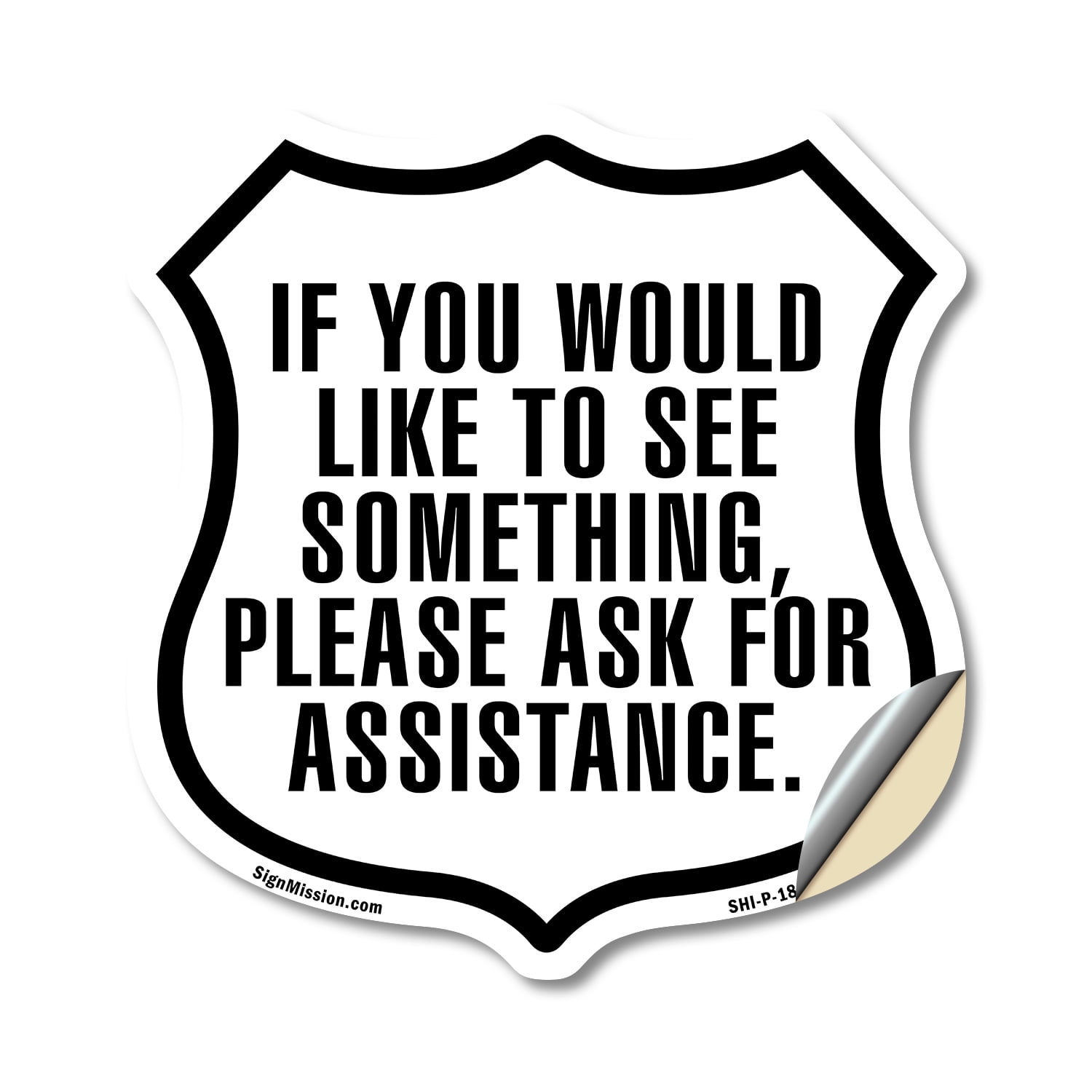 If You Would Like To See Something Please Ask For Assistance (5 Pack) 4 ...