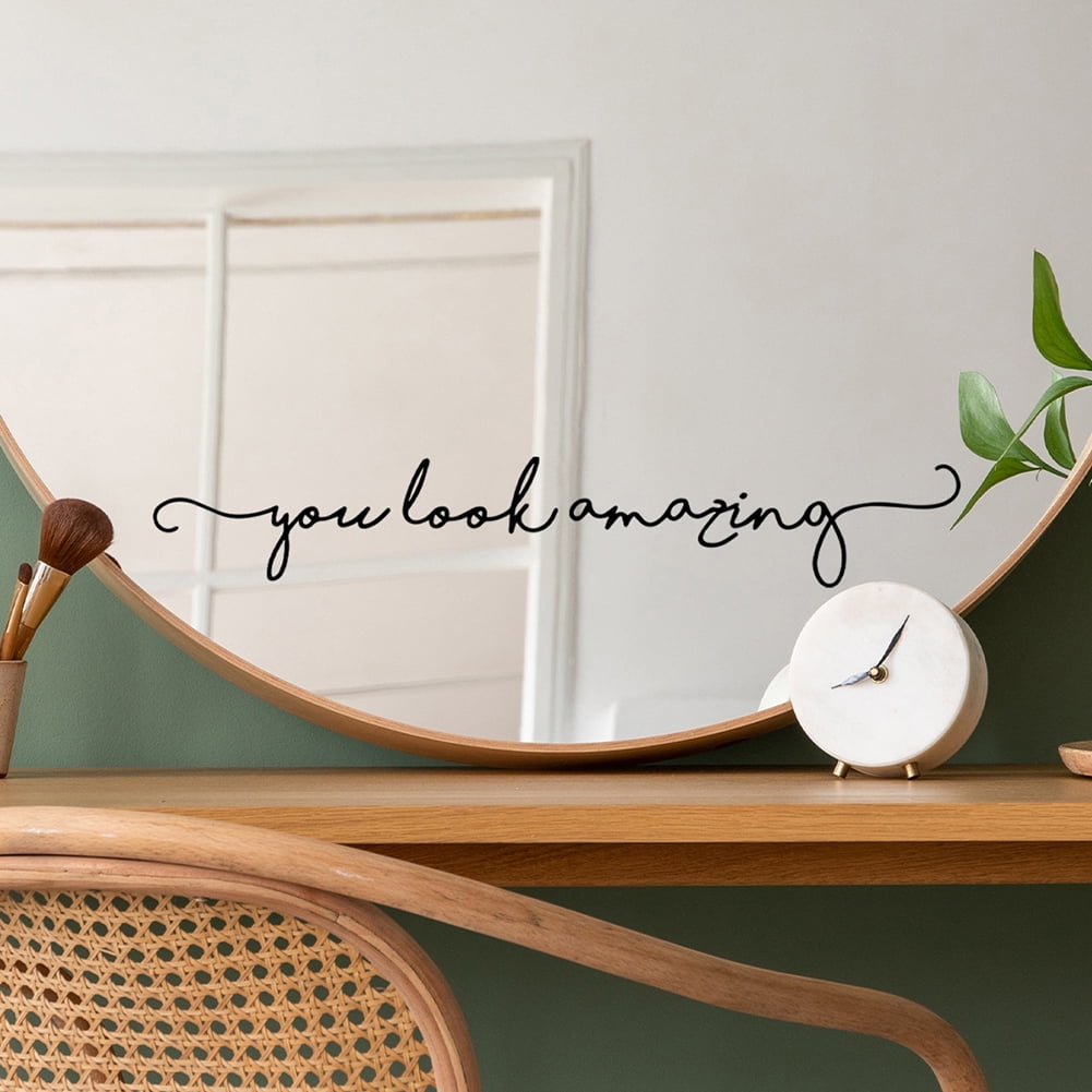 You Look Amazing Mirror Decal,3PCS Mirror Vinyl,Bathroom Decor,Slogan ...
