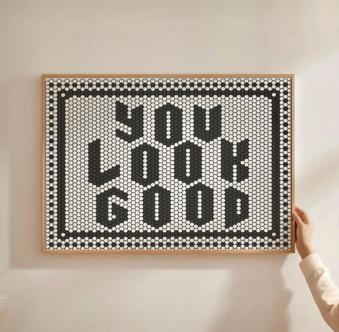 You Look Good Art Print, Black White Horizontal Quote Poster, Modern ...