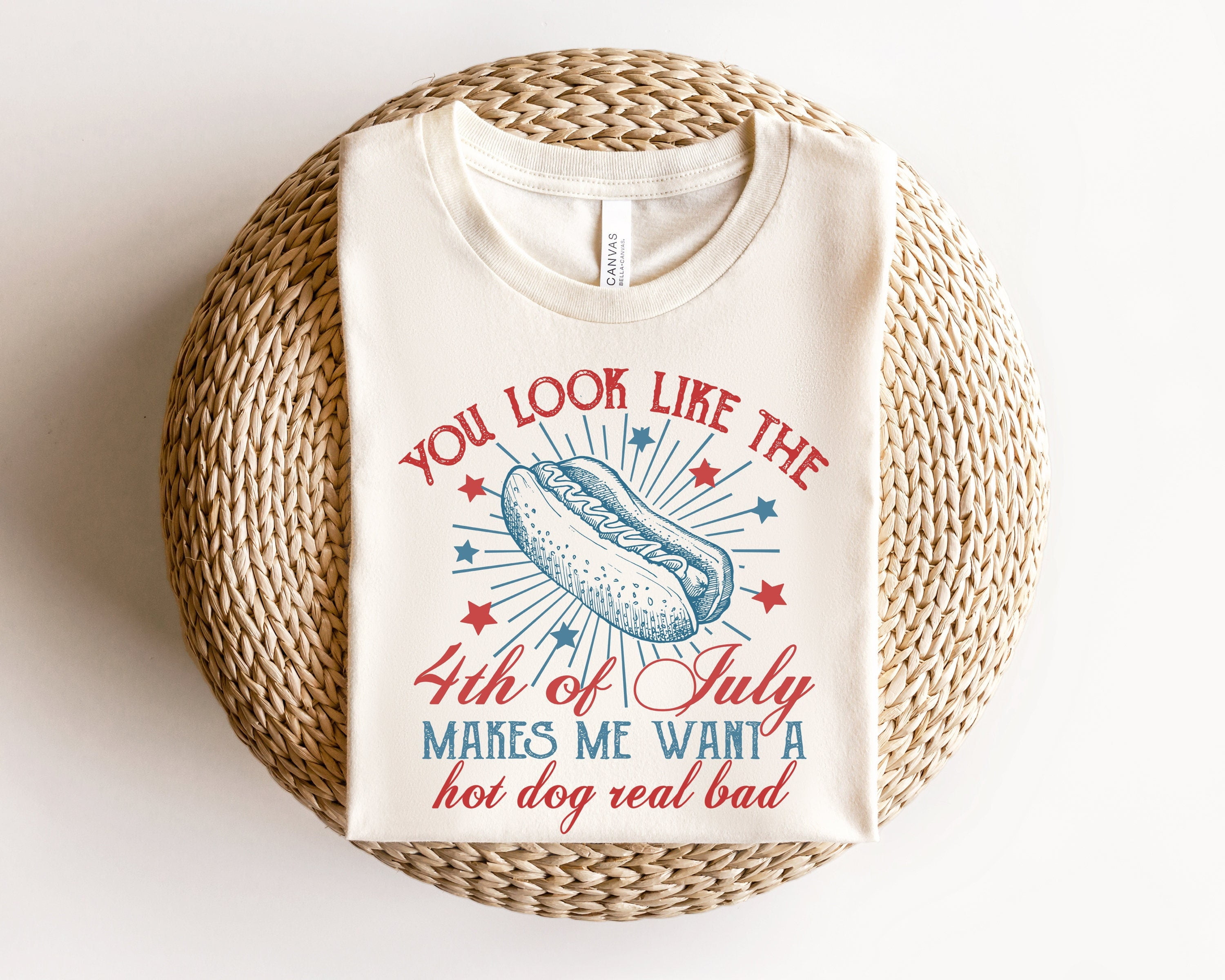 You Look Like The 4th Of July, Funny 4th July Shirt, Hot Dog Lover ...