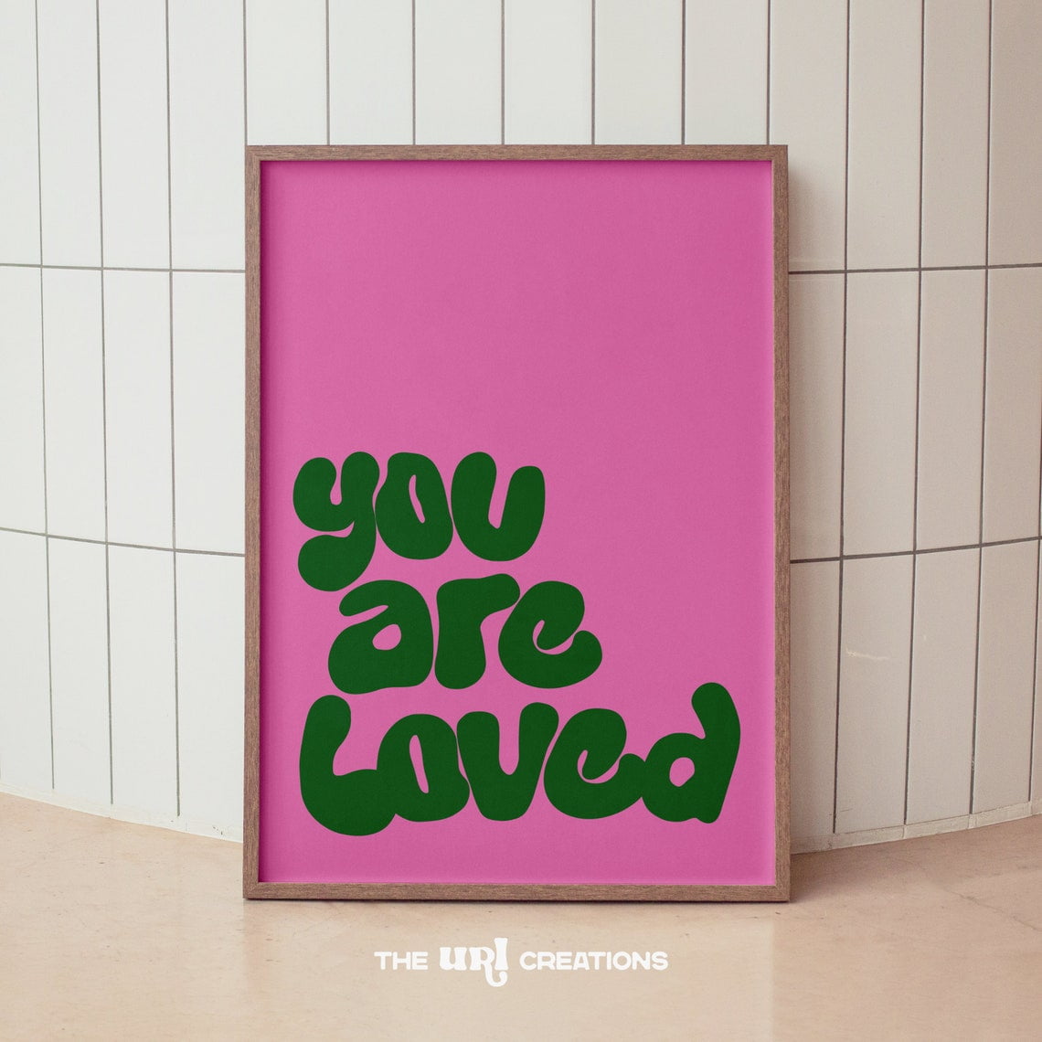 You Are Loved Quote Print, Funky Affirmation Poster, Christian Wall Art ...