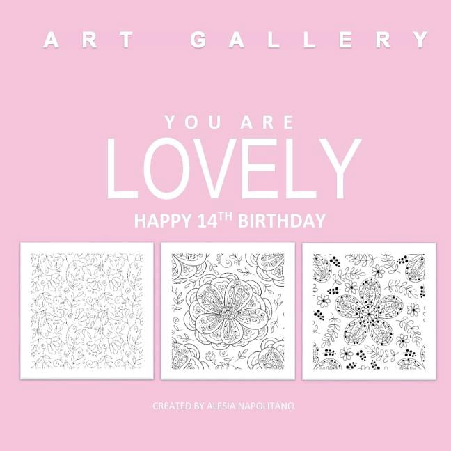 You Are Lovely Happy 14th Birthday : Adult Coloring Books Birthday in ...