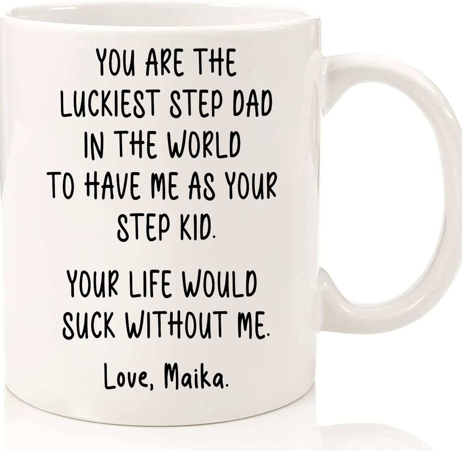 You Are A Lucky Step Dad, Bonus Dad Coffee Mug, Gift From Step Kid ...
