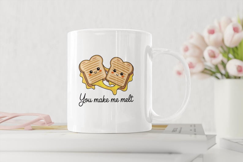You Make Me Melt Mug Cute Food Pun Mug Funny Couple Gift VaL1entine’s ...