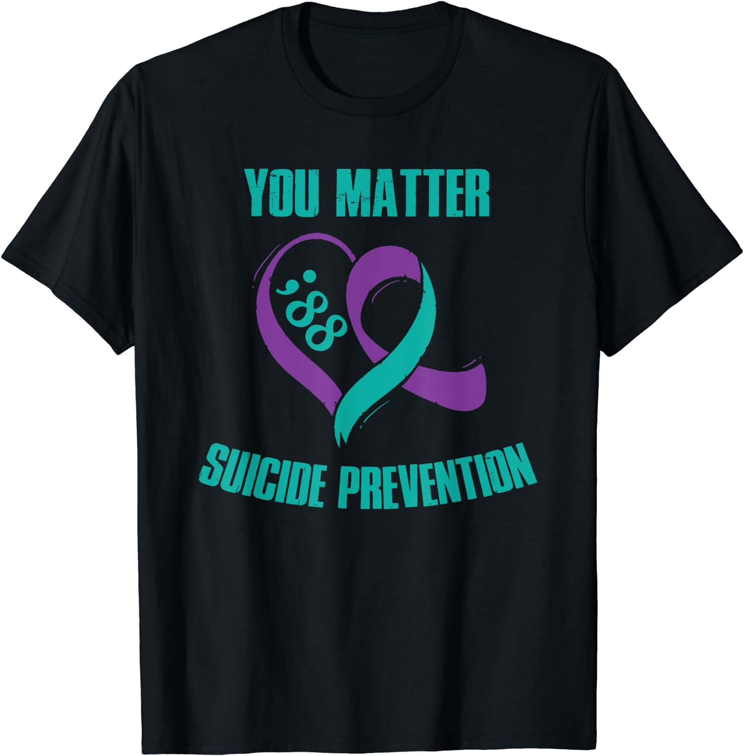 You Matter 988 Suicide Prevention Awareness Ribbon Comma T-Shirt ...