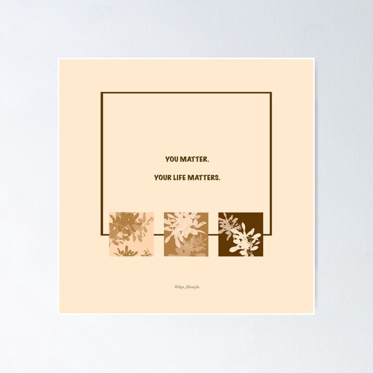 You Matter. Digital Sketching Hand-Drawn Poster- Unframed Poster | Wall ...