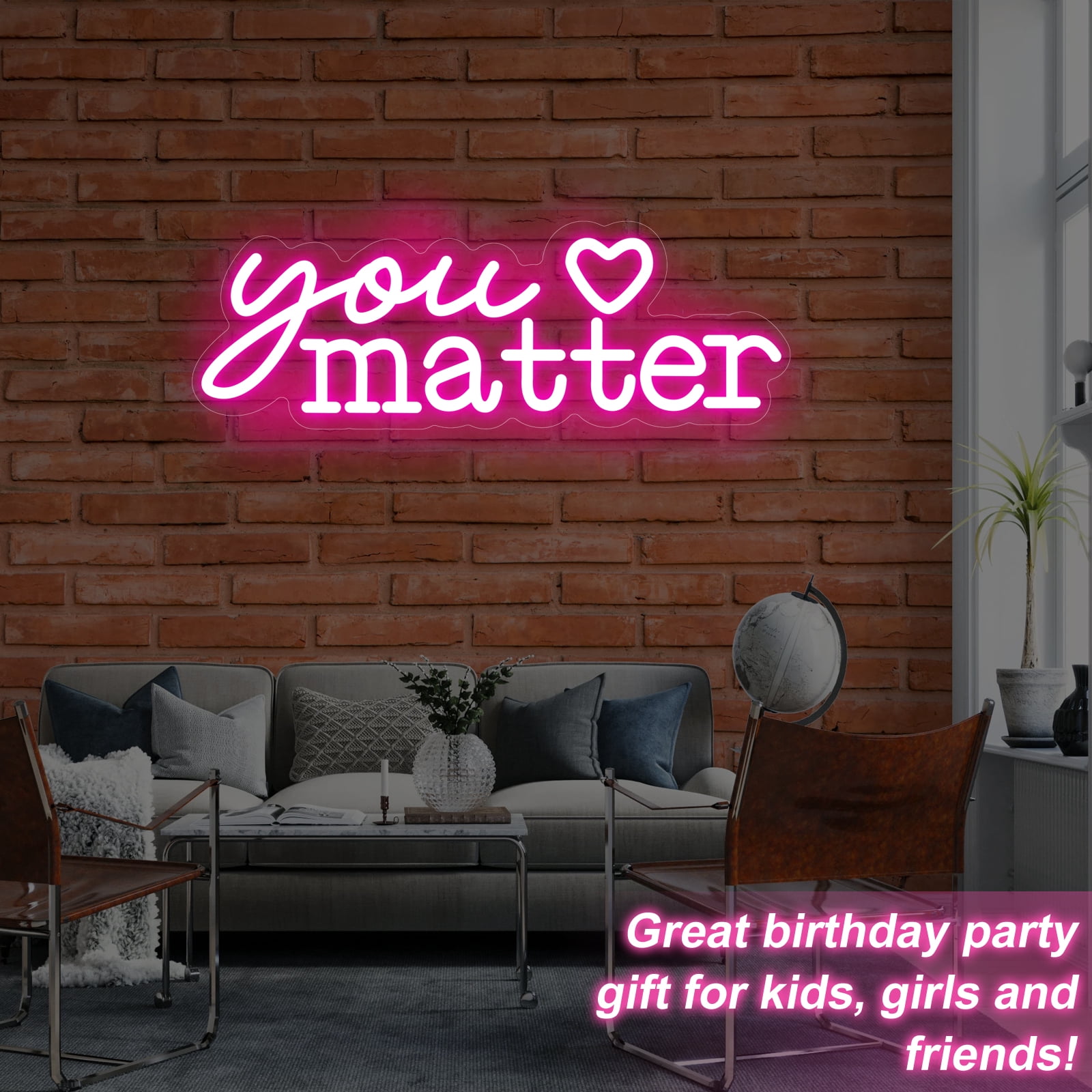 You Matter Neon Sign for Wall Decor, Positive Affirmation Art ...