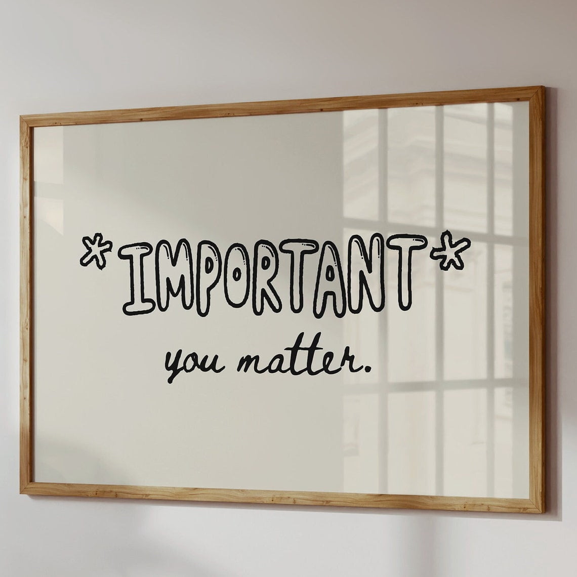 You Matter Print Aesthetic Wall Art Cute Apartment Decor Positive Vibes ...