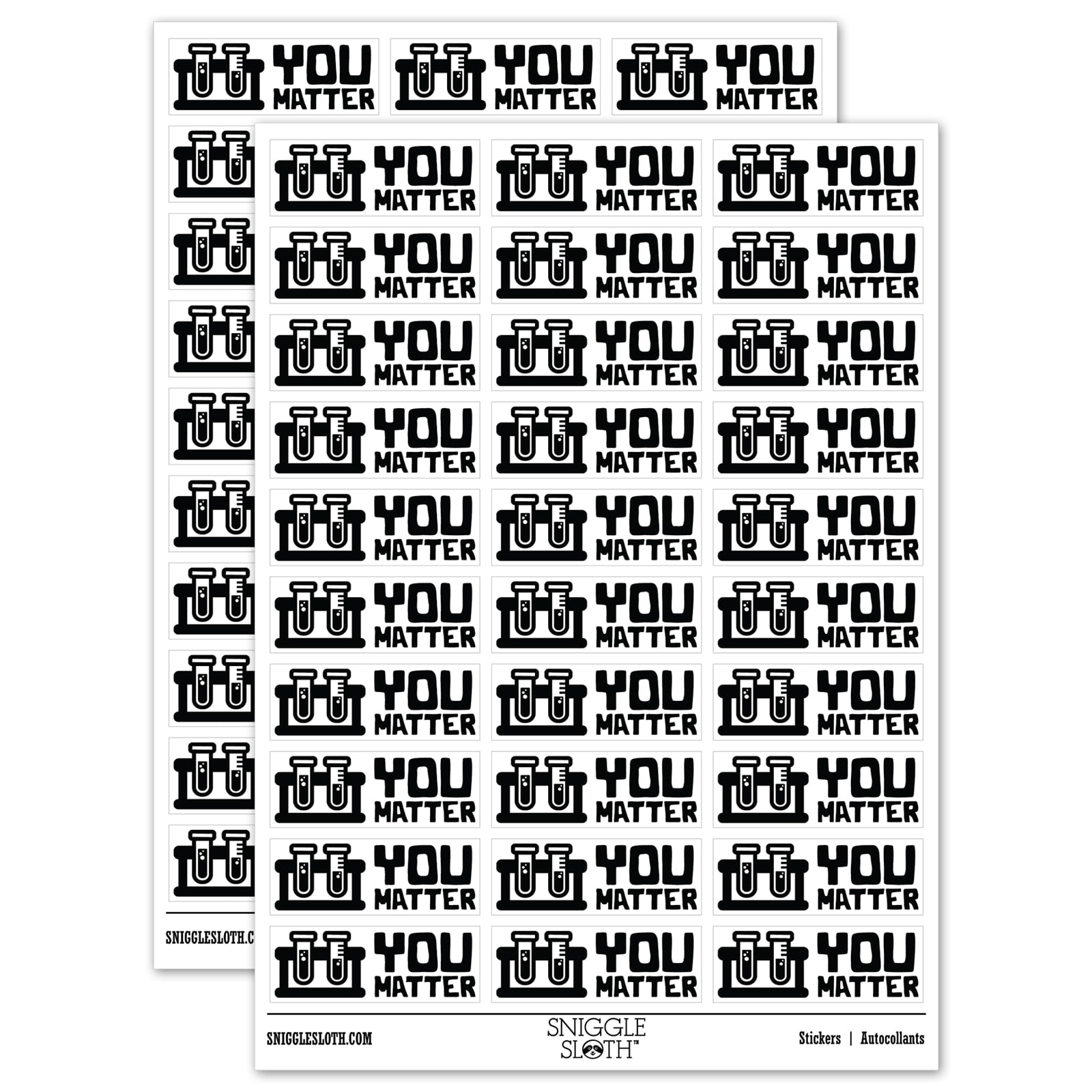 You Matter Science Beakers Teacher Student School Sticker Set - White ...