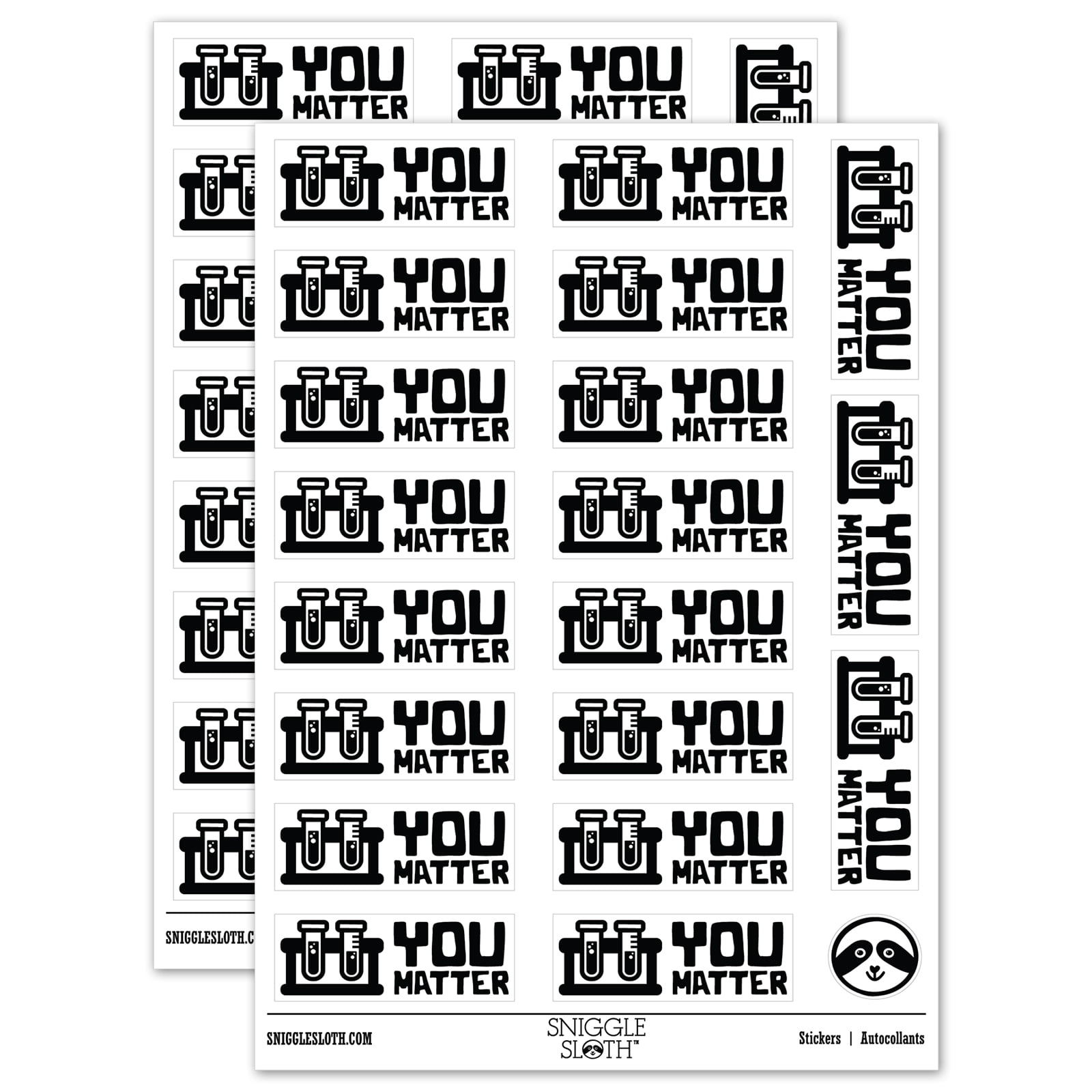 You Matter Science Beakers Teacher Student School Sticker Set - White ...