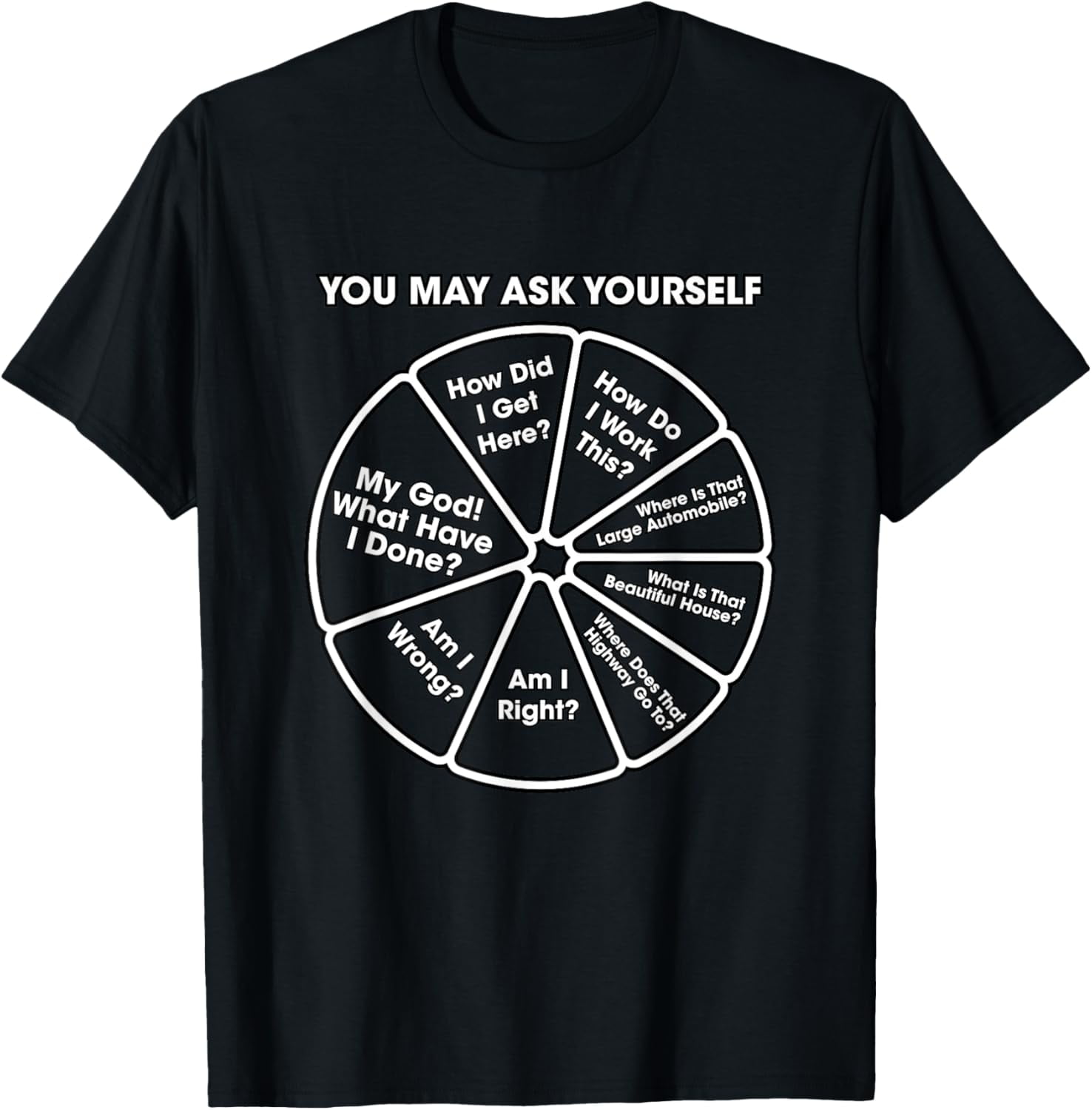 You May Ask Yourself Classic 80's Pop Music Retro Pie Chart T ...