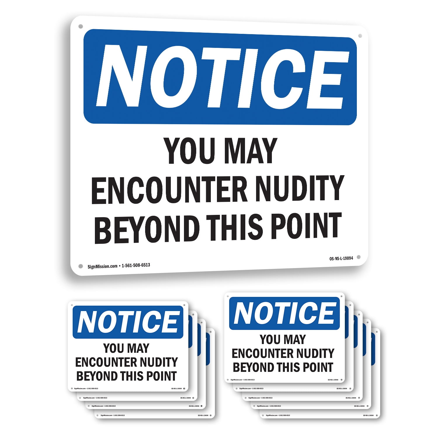 You May Encounter Nudity Beyond This Point OSHA Notice Rigid Plastic ...