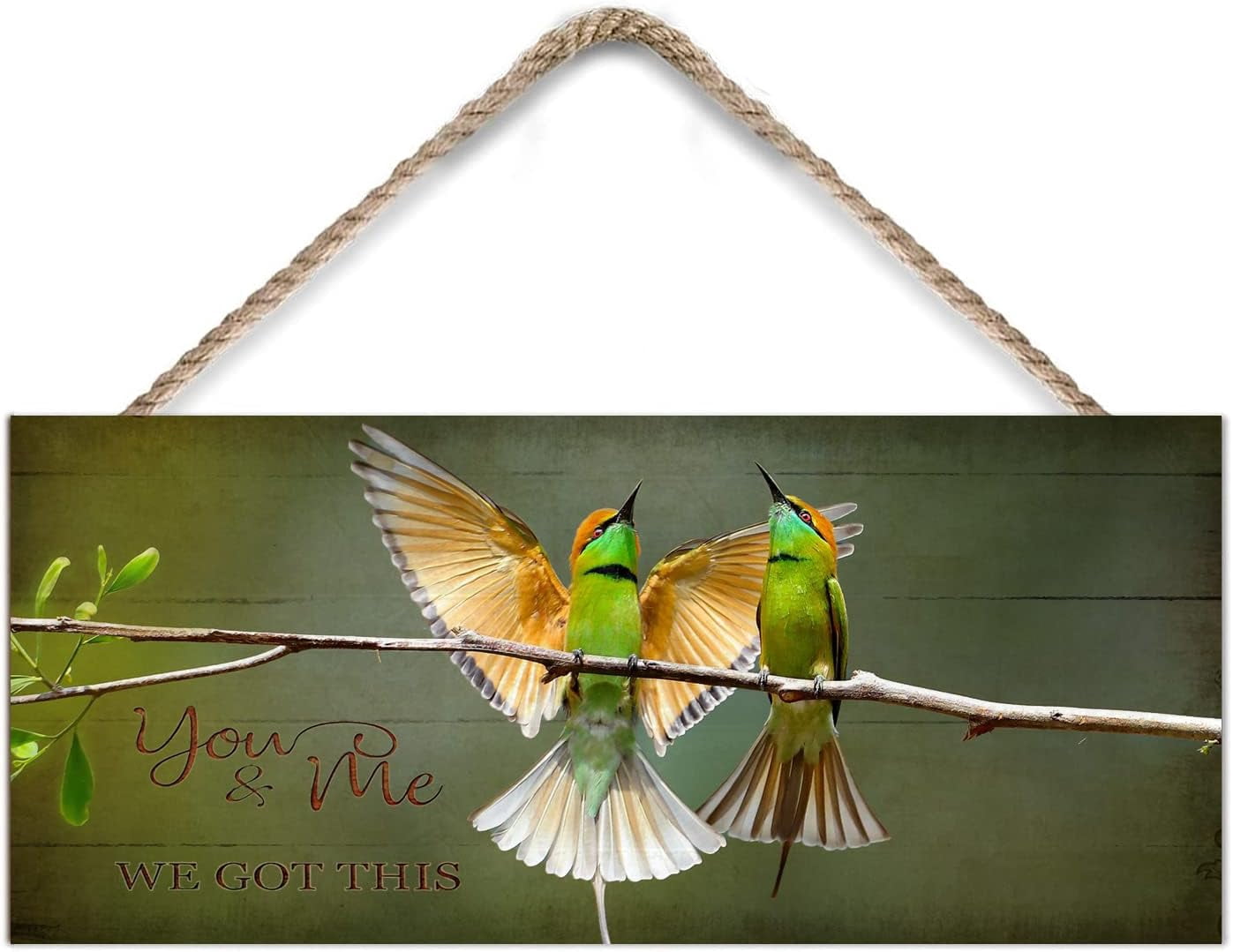 You and Me We Got It Humingbird Wooden Hanging Sign Funny Animal Wall ...