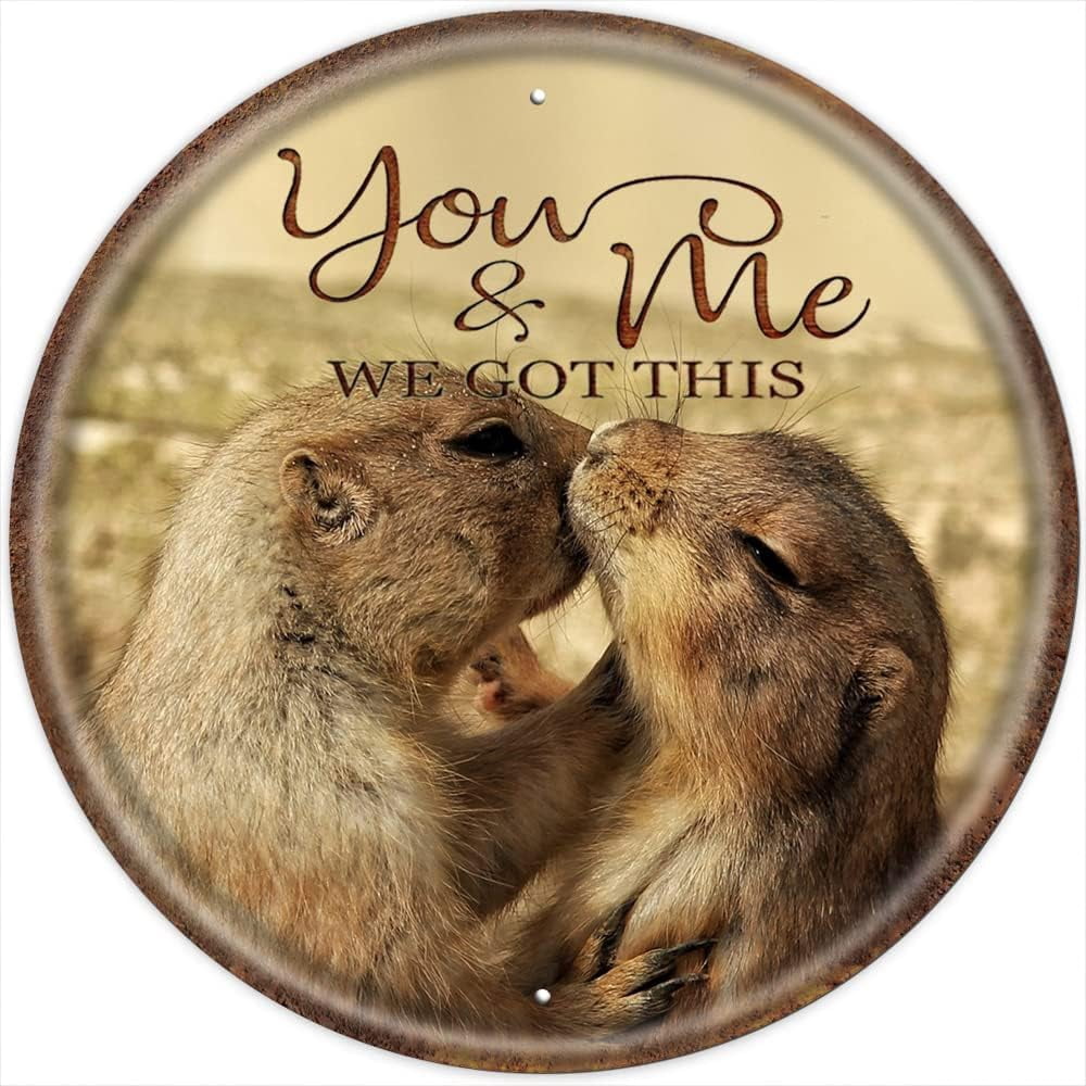 You and Me We Got It Otter Round Metal Tin Sign Gift for Couples Home ...