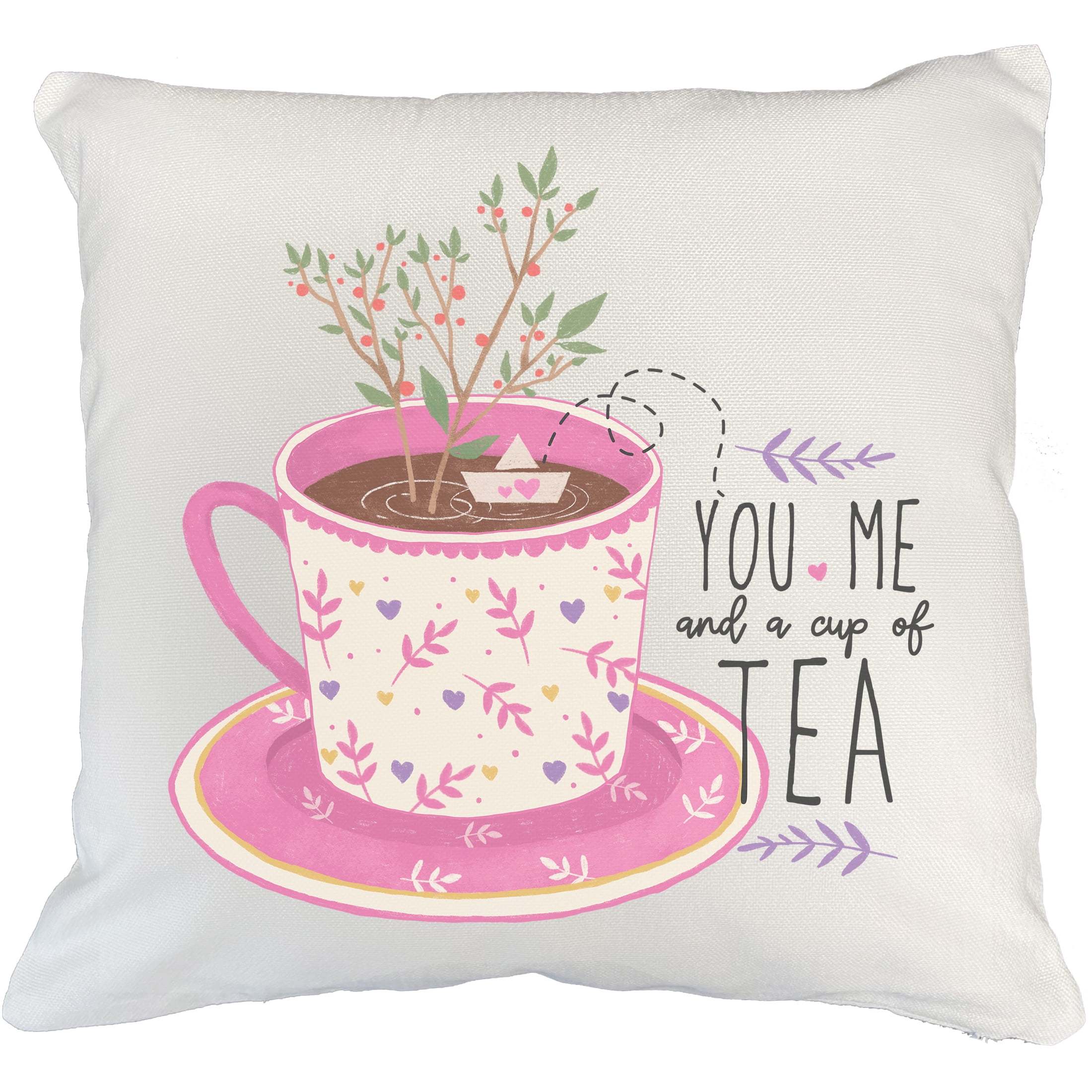 You, Me and a Cup of Tea Quote with Cute Hand Drawn Teacup, Valentine's ...