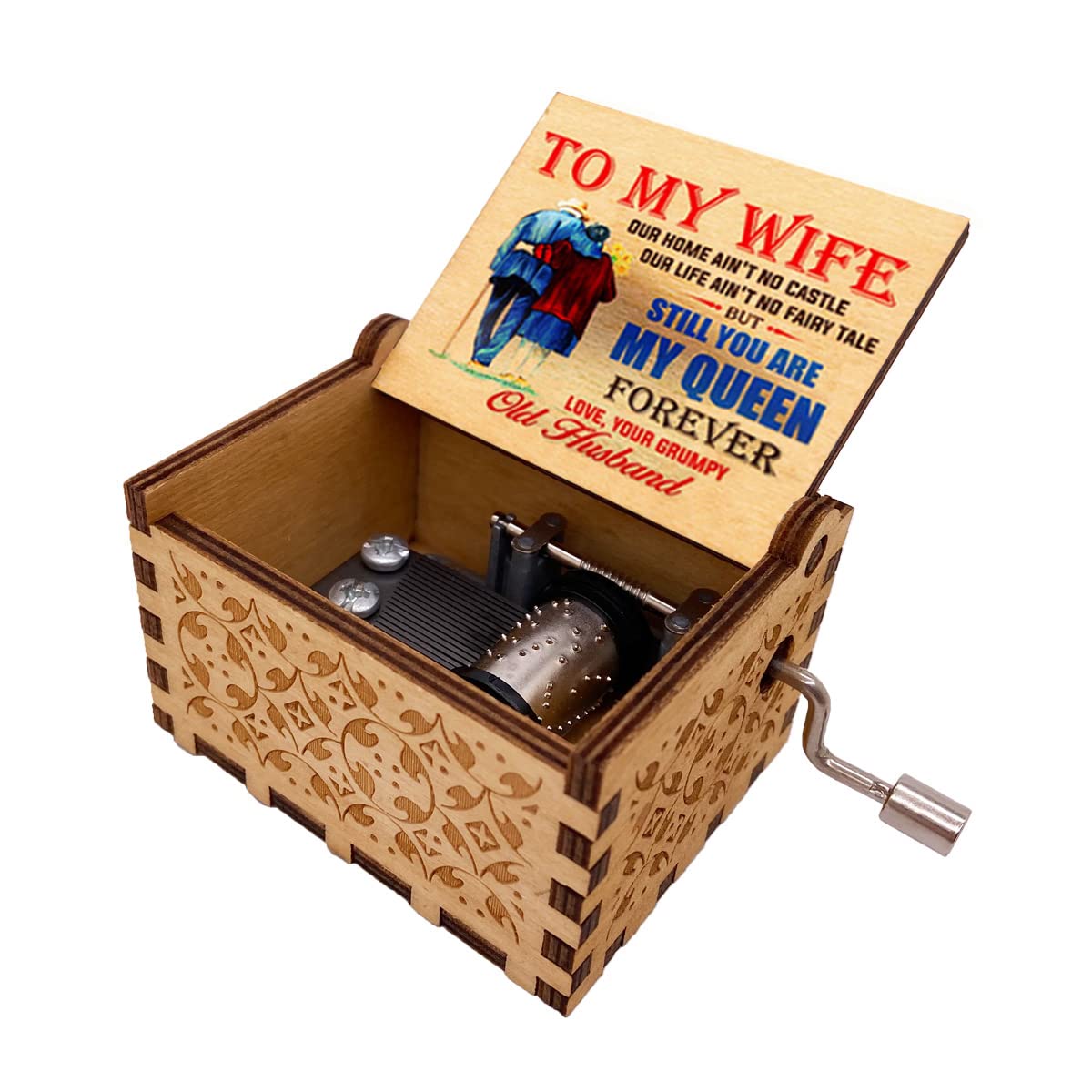 You are My Sunshine Wood Music Box Laser Engraved Vintage Wooden ...