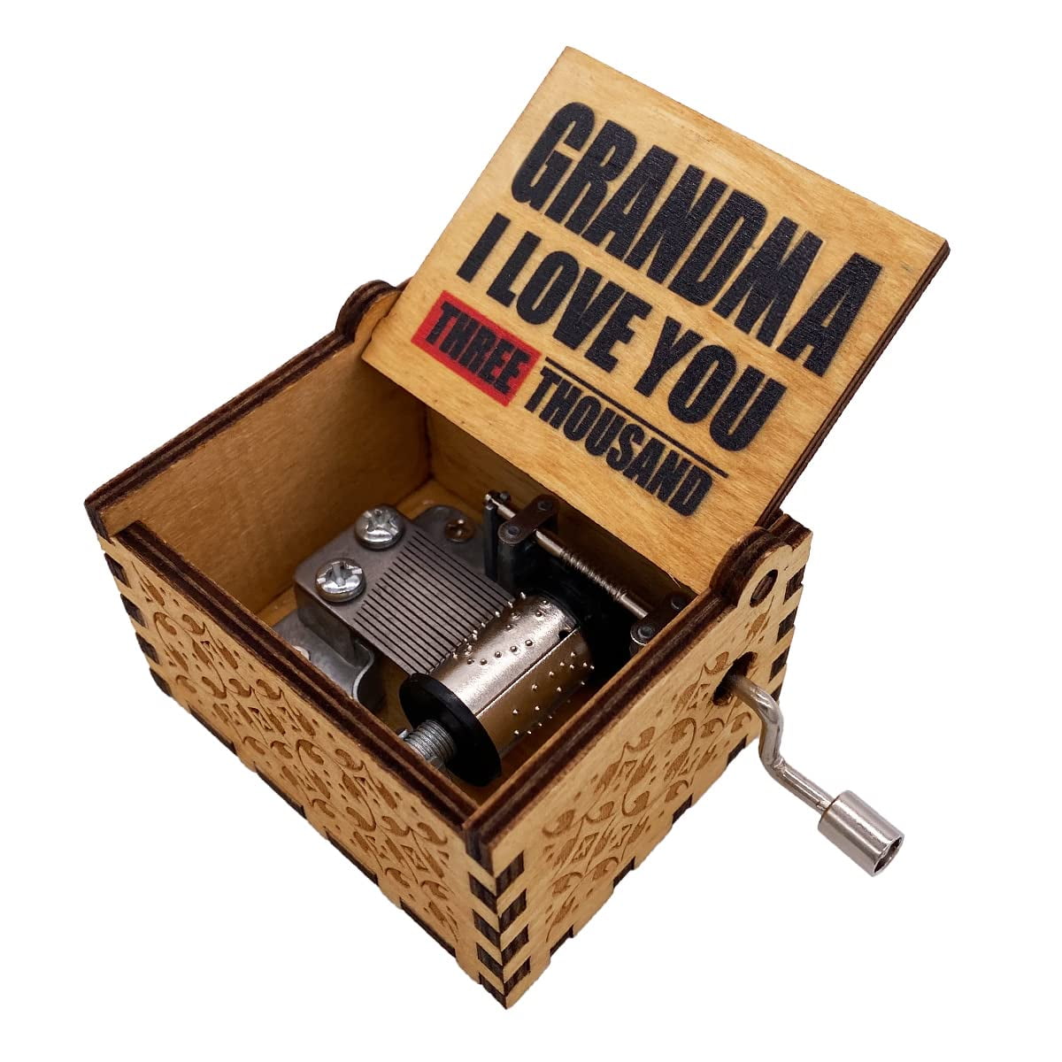 You are My Sunshine Wood Music Box Laser Engraved Vintage Wooden ...