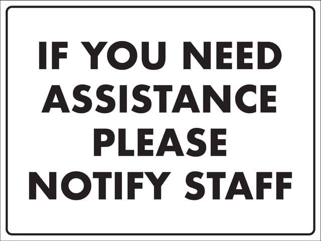 If You Need Assistance Please Notify Staff Funny Vintage Tin Signs 8 X ...