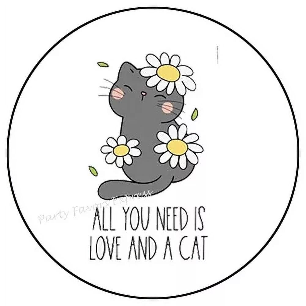 All You Need Is Love And A Cat Sticker Party Favors Sticker Envelope ...