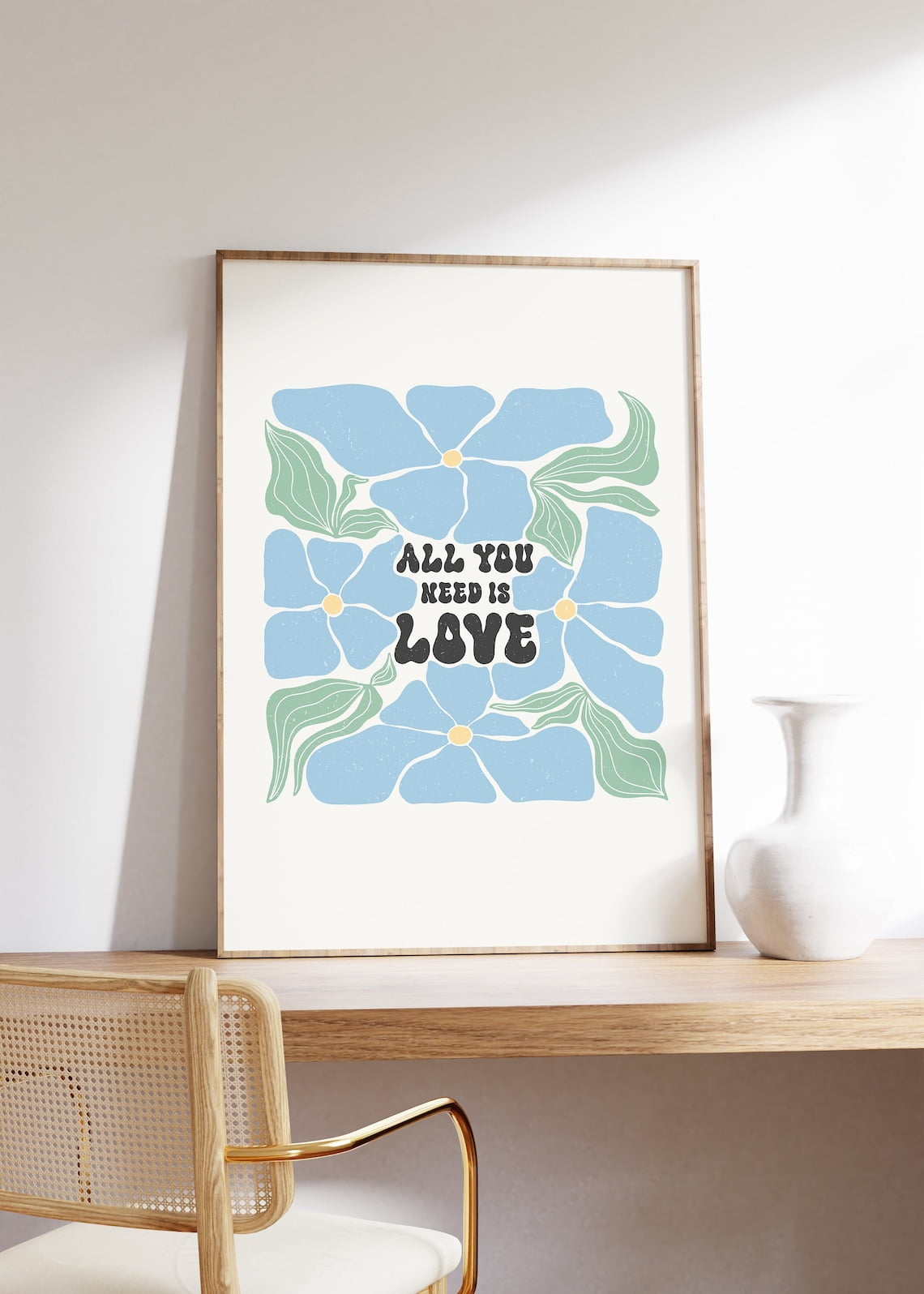 All You Need Is Love Poster, Positive Quote Poster, Mindful Poster ...