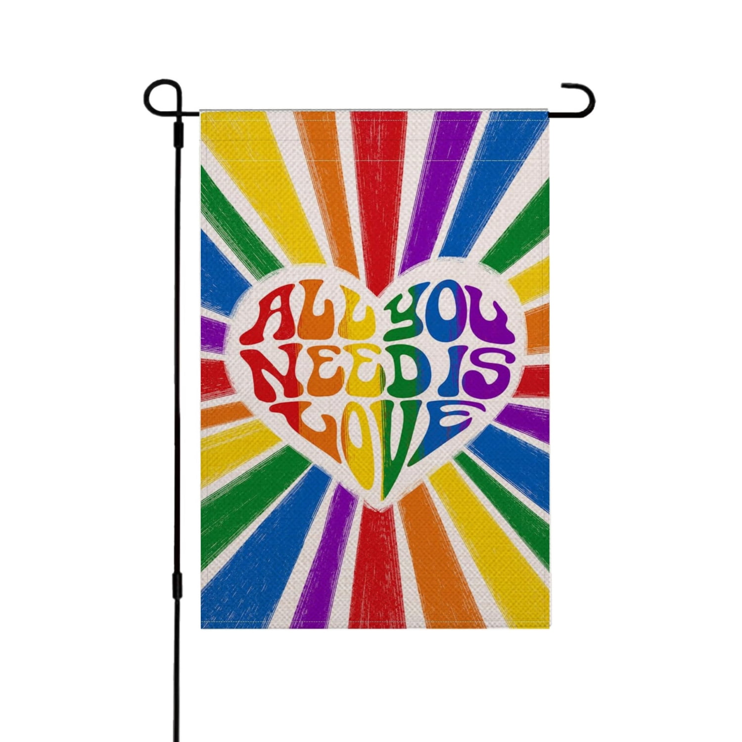 All You Need is Love Rainbow Small Decorative Garden Flag, LGBTQ Gay ...