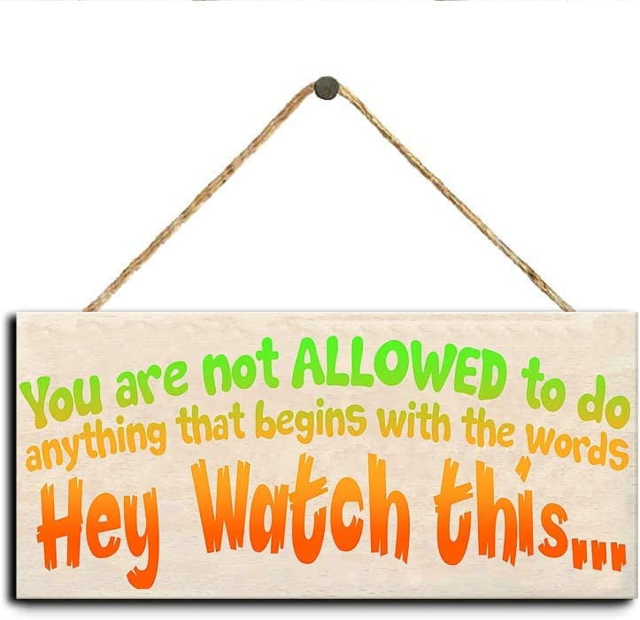 You are Not Allowed to Do Anything That Begins with The Words Hey Watch ...