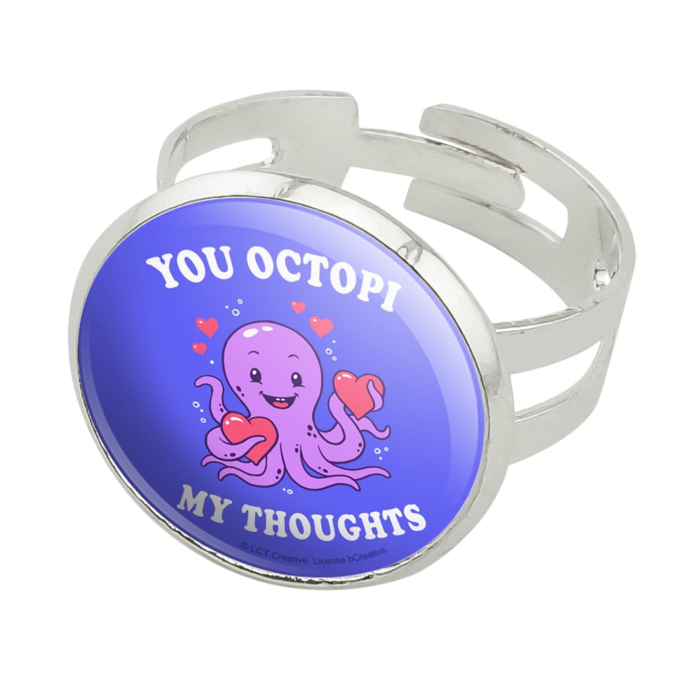 You Octopi My Thoughts Occupy Octopus Funny Humor Silver Plated ...