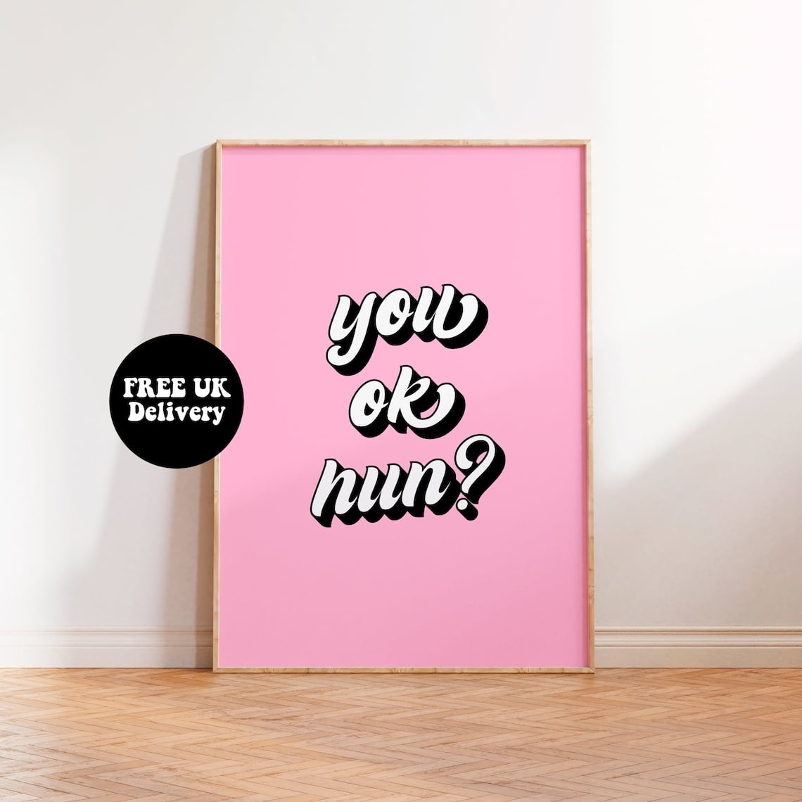 You Ok Hun Typography Poster, Text Quote Art Poster, A5 A4 A3 Poster ...