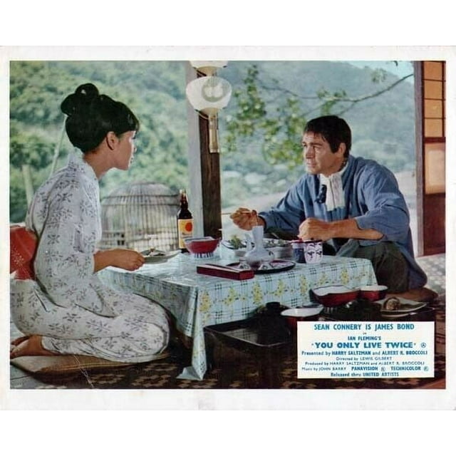 You Only Live Twice Sean Connery dines Japanese style with Mie Hama ...