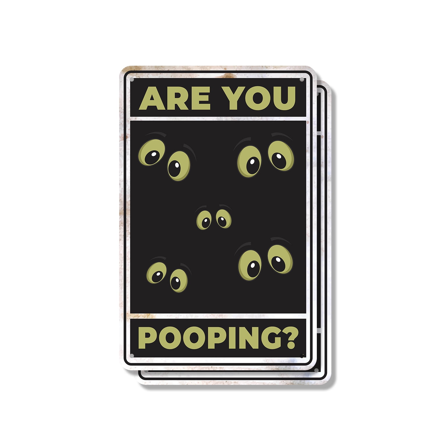 Are You Pooping? (2 Pack) 7 Inch x 10 Inch Metal Sign Novelty Aluminum ...