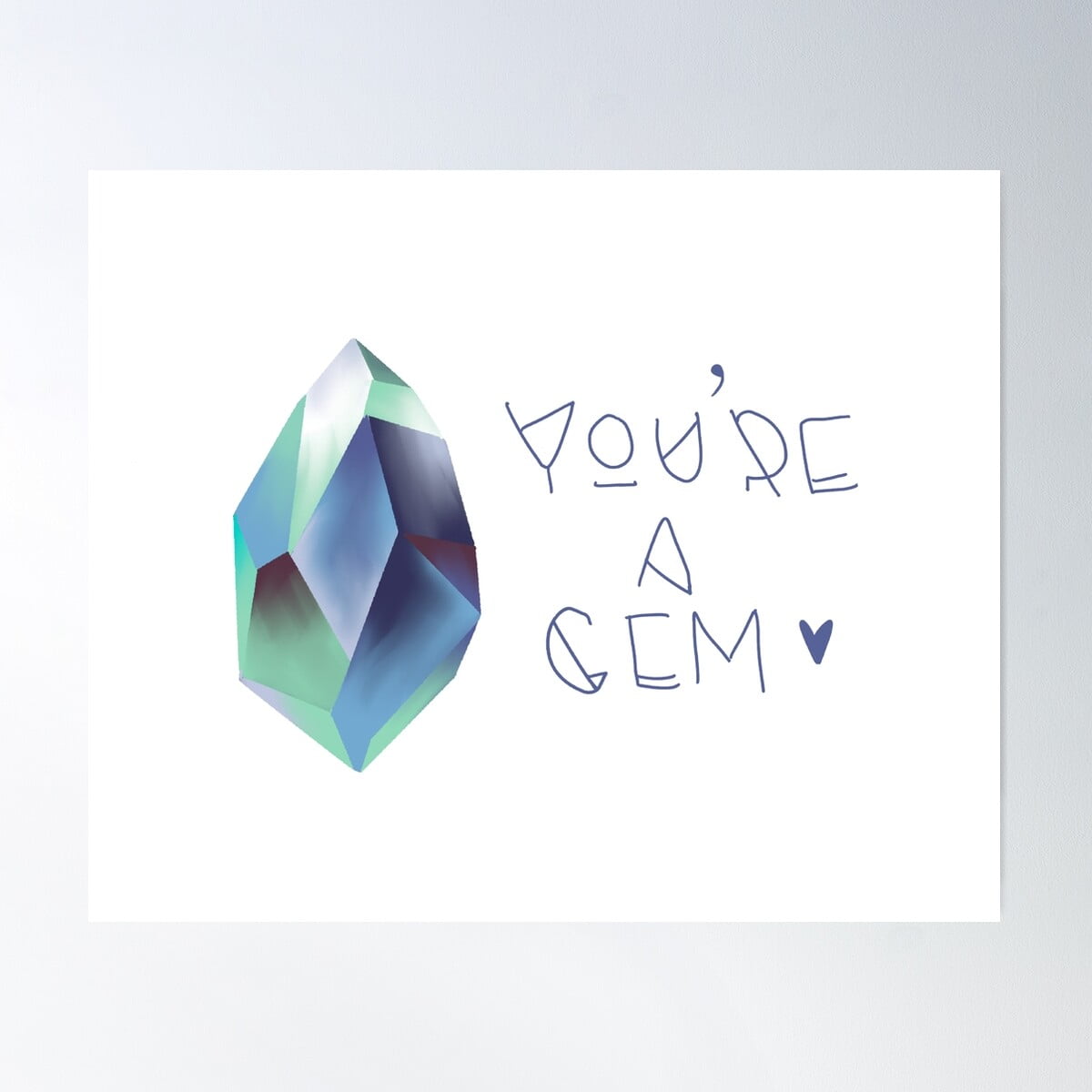 You'Re A Gem Poster Wall Art, Modern Wall Decor For Living Room Bedroom ...