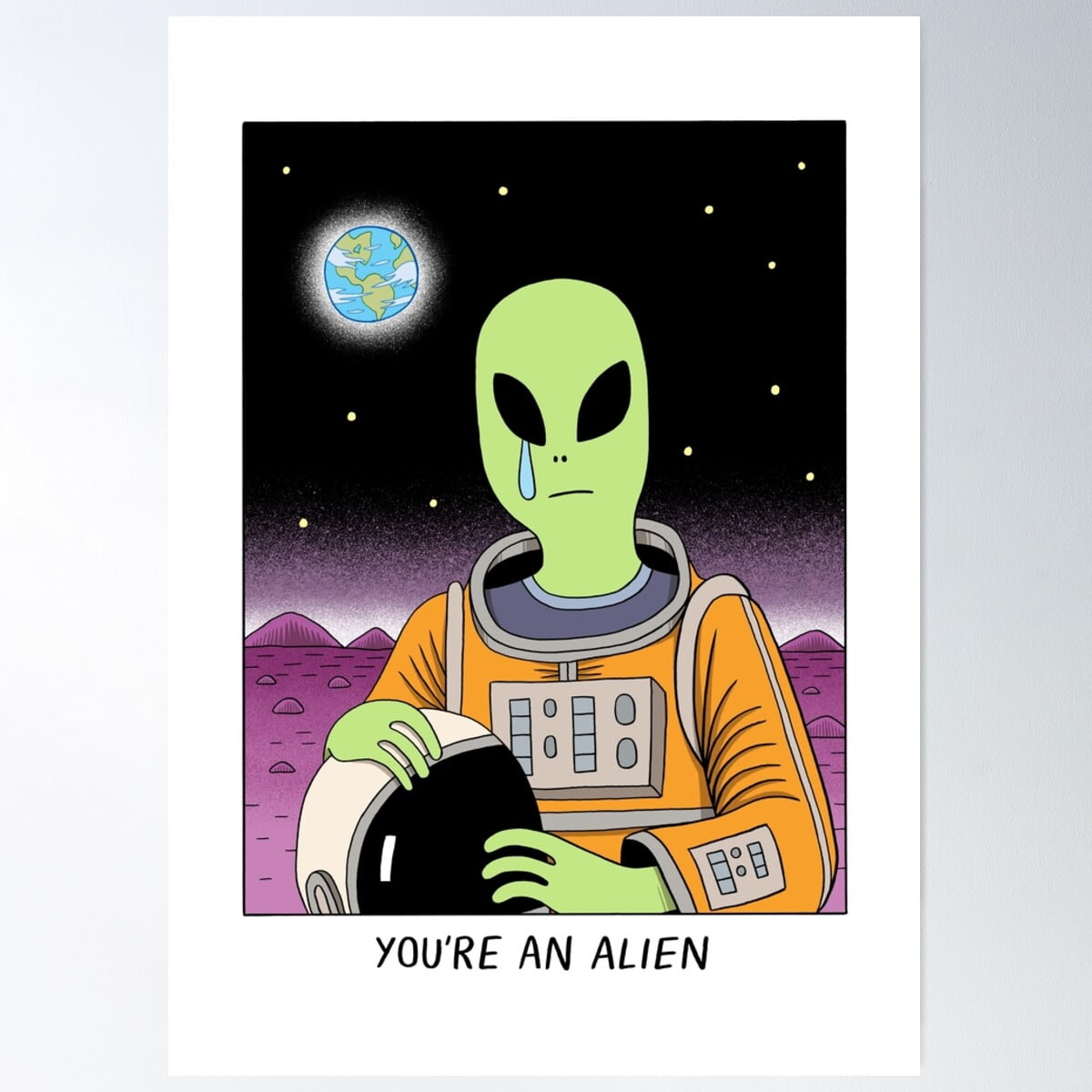 You'Re An Alien Poster Wall Art, Modern Wall Decor For Living Room ...