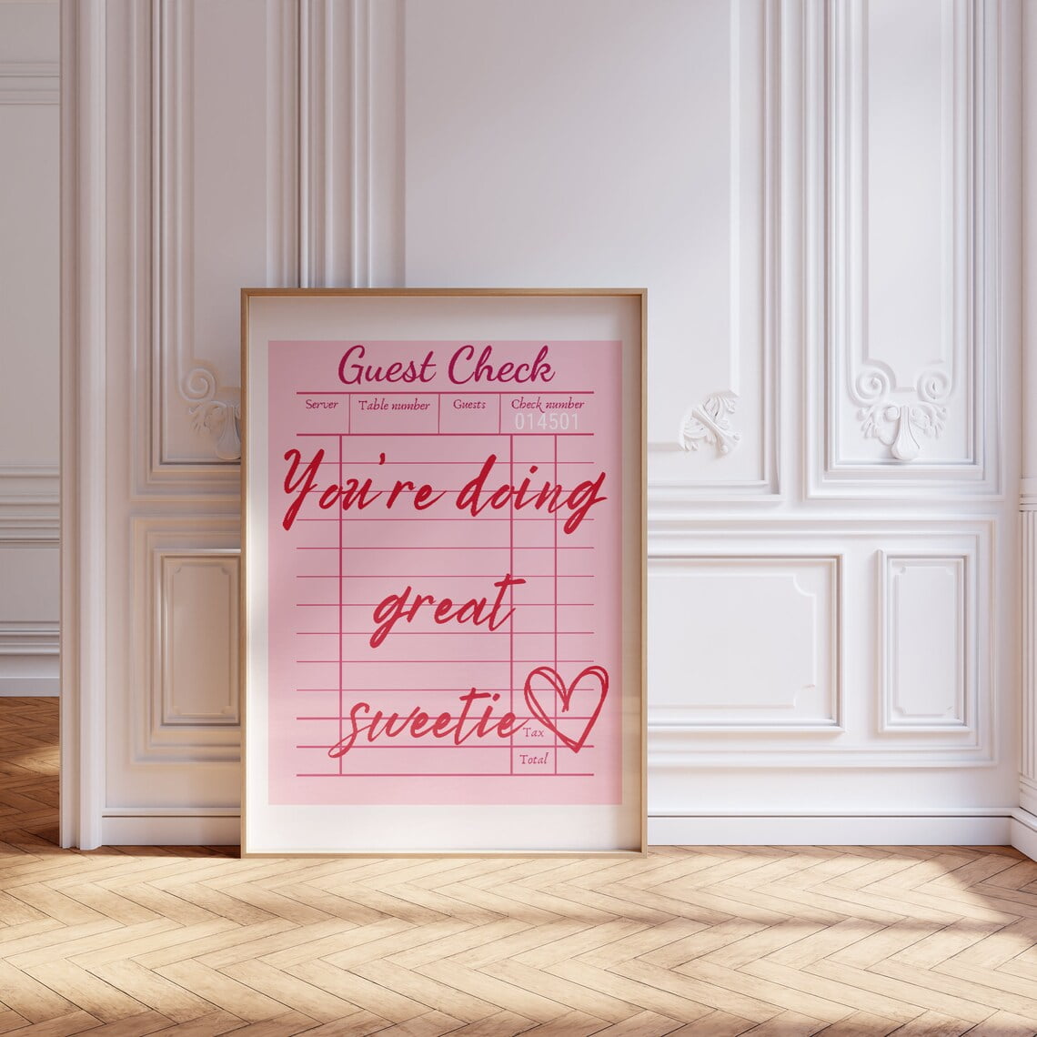 You’Re Doing Great, Guest Check Print, Dopamine Decor, Motivational ...