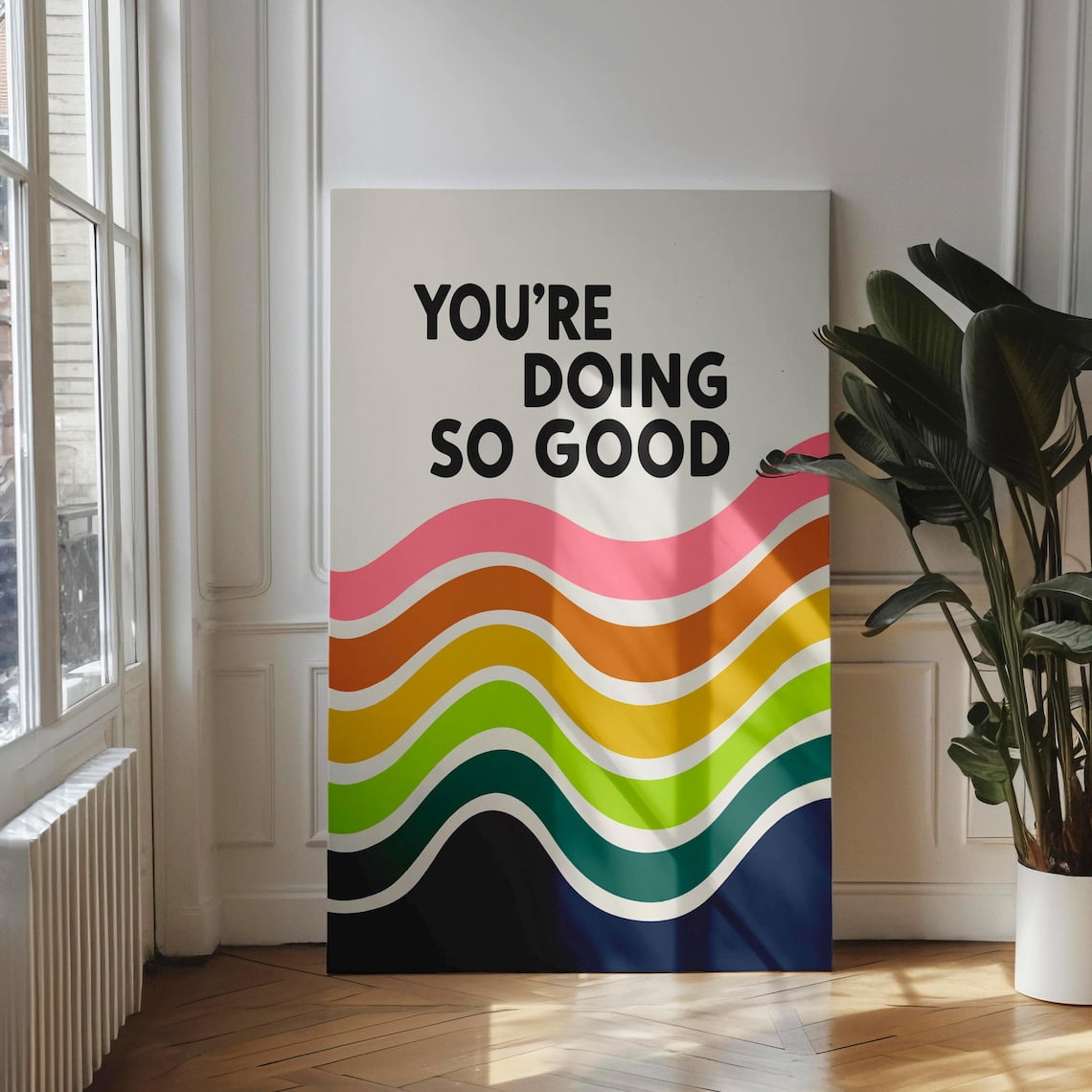 You’Re Doing So Good Wall Art – Retro Positive Quote Poster, Poster ...