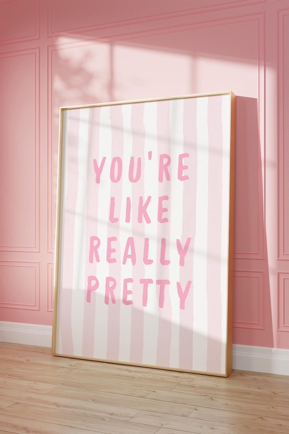 You'Re Like Really Pretty Poster: Pink Dorm Decor, Trendy Wall Art ...