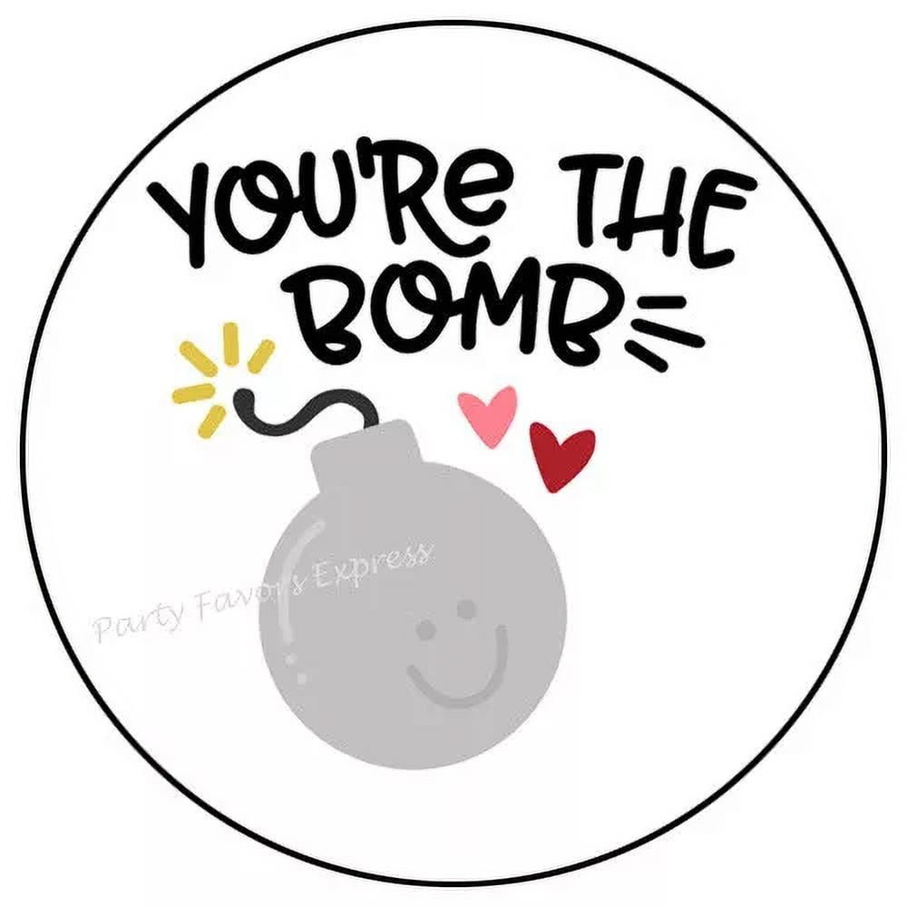 You'Re The Bomb Valentines Sticker Party Favors Sticker Envelope Seals ...