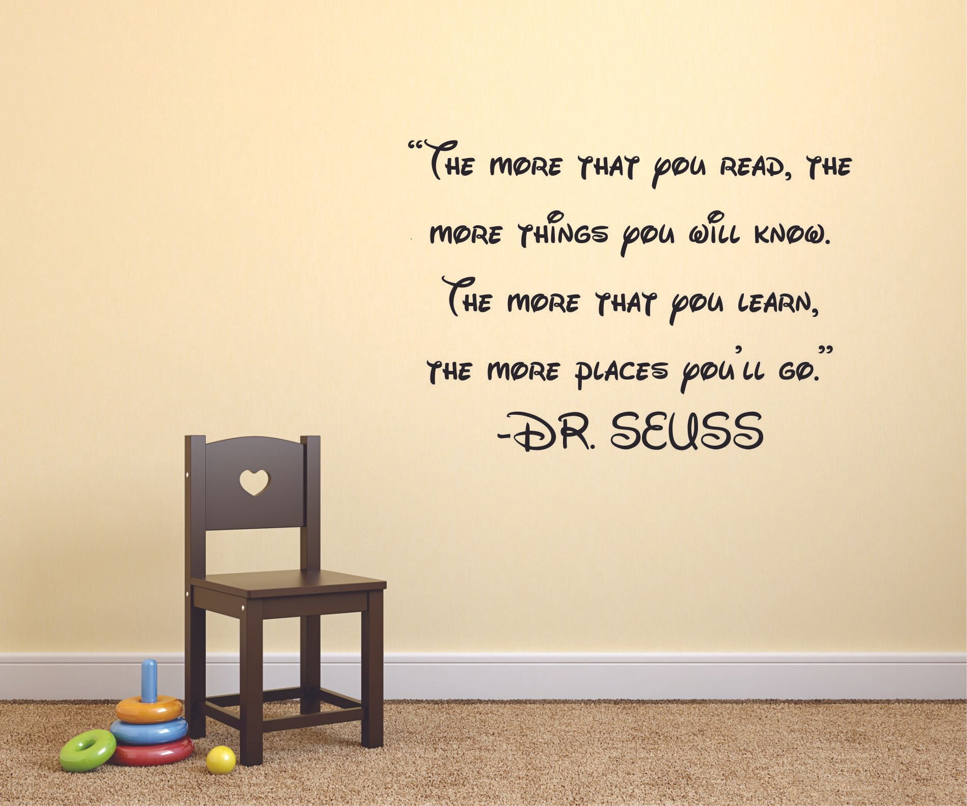The More That You Read Dr Seuss Reading Quote Cartoon Wall Sticker Art ...