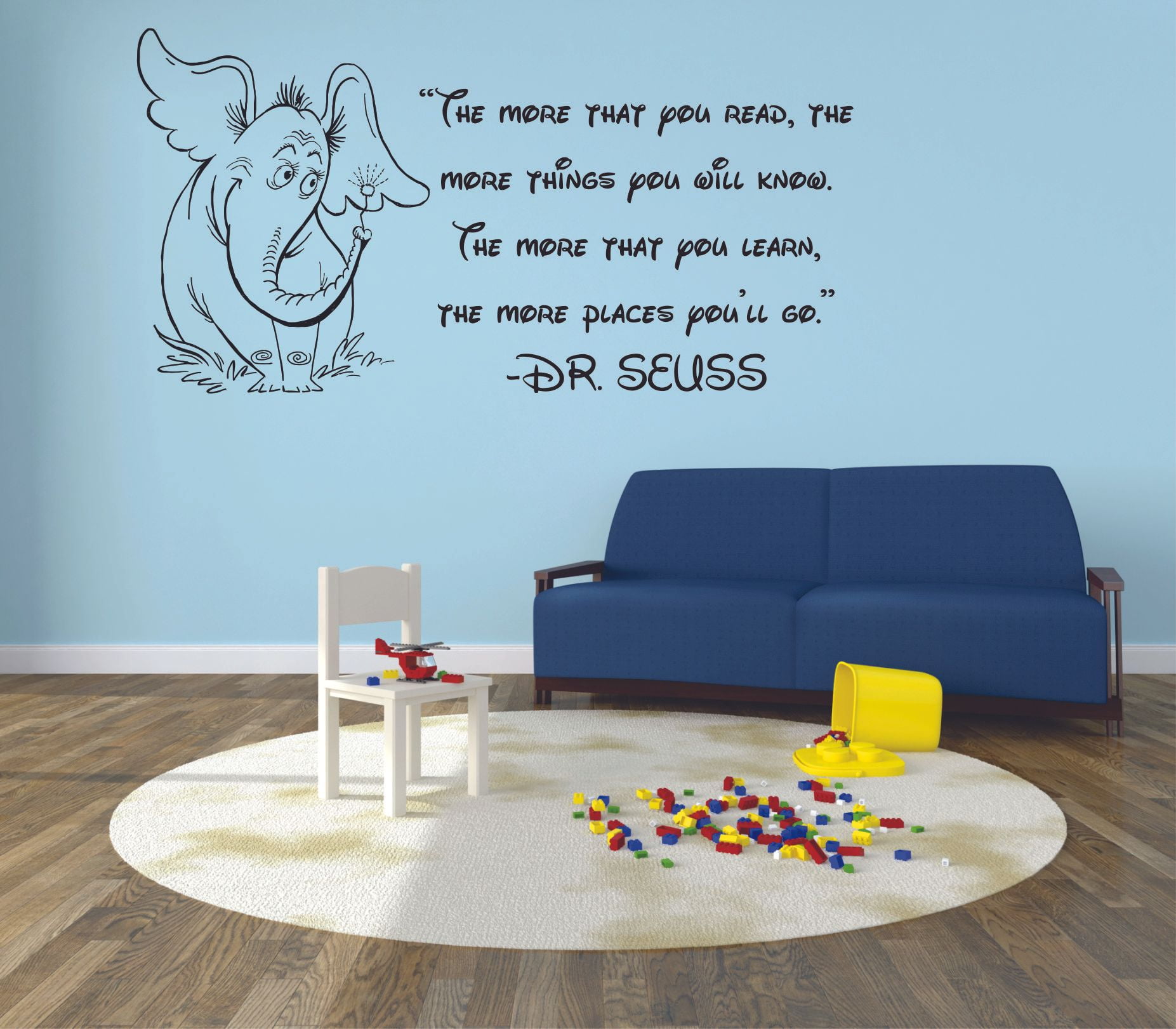 The More That You Read Horton Dr Seuss Quote Cartoon Wall Sticker Art ...
